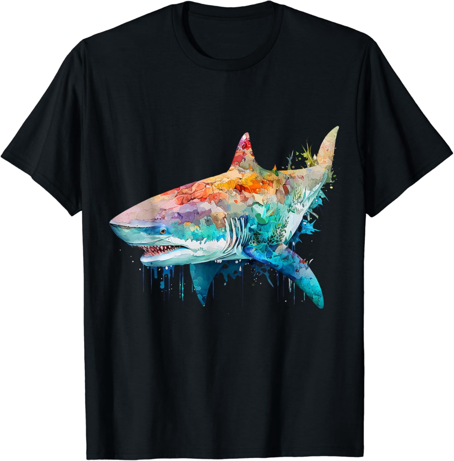 Shark Beach Lover Ocean Animal Graphic Womens T Shirt - Walmart.com