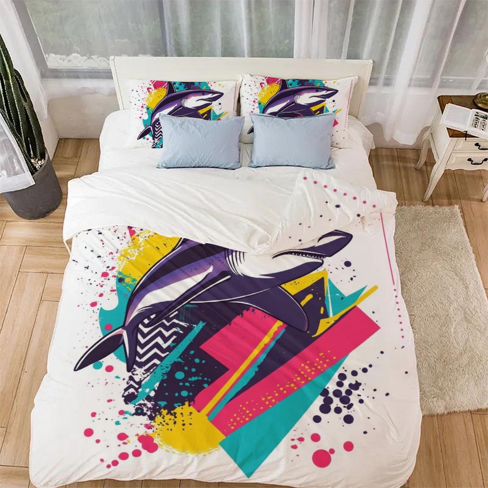 Shark Bedding Set 3D Printed Comforter Covers Duvet Cover Quilt Cover ...