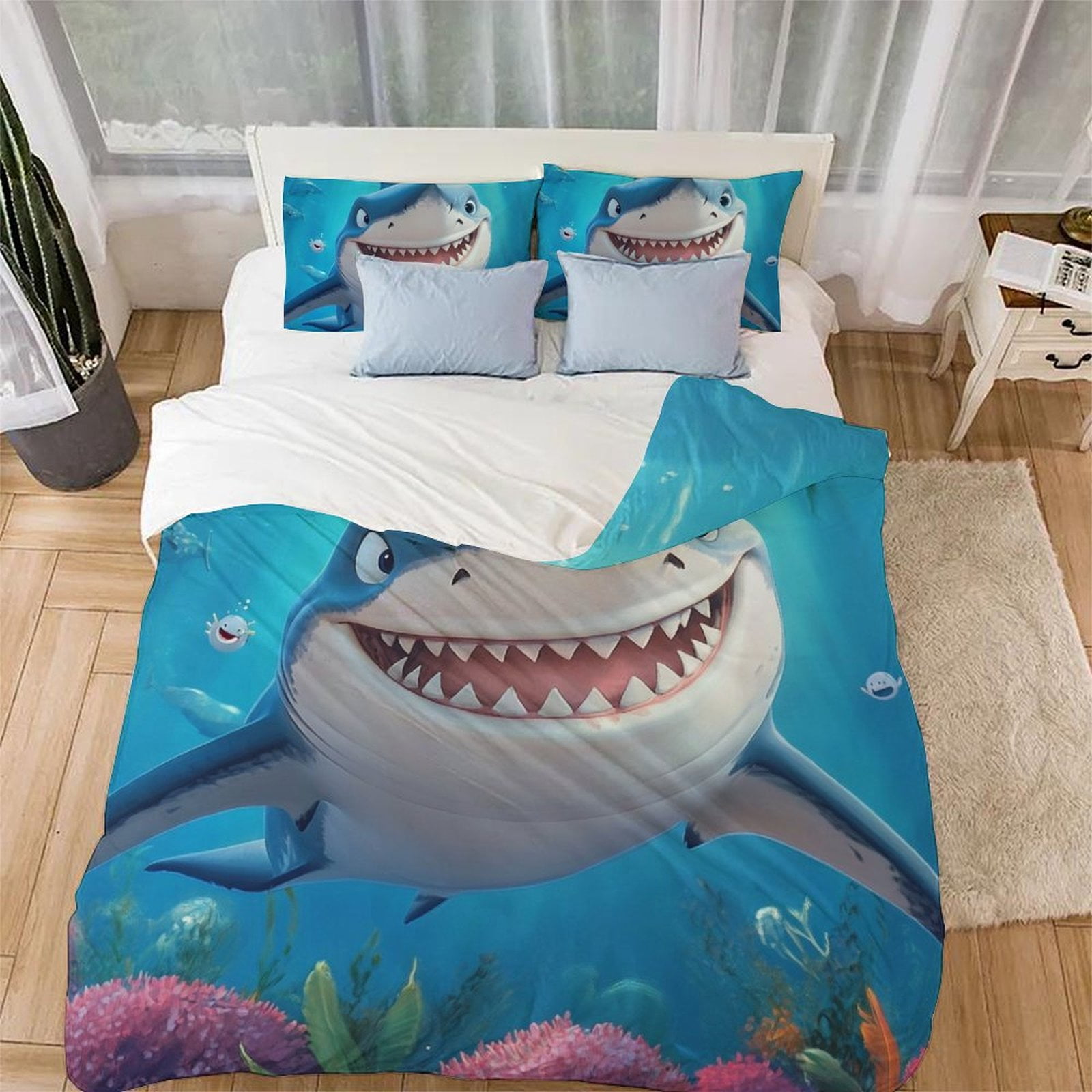 Shark Bedding Set 3D Printed Comforter Covers Duvet Cover Quilt Cover ...