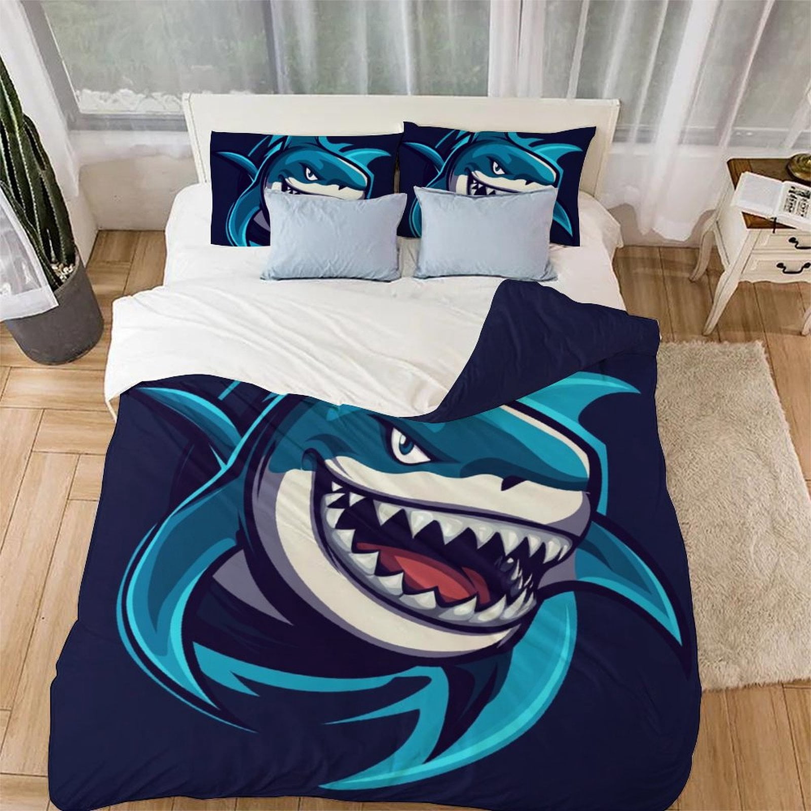 Shark Bedding Set 3D Printed Comforter Covers Duvet Cover Quilt Cover ...