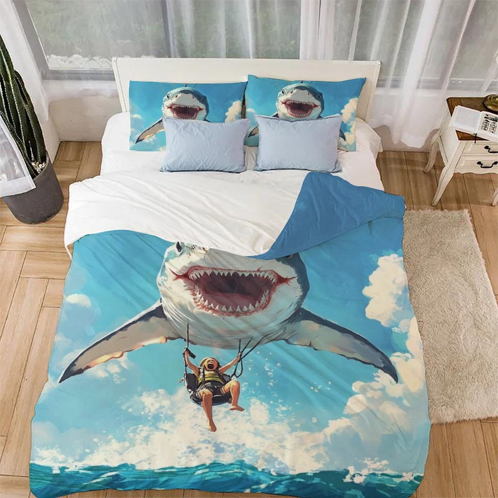 Shark Bedding Set 3D Printed Comforter Covers Duvet Cover Quilt Cover ...