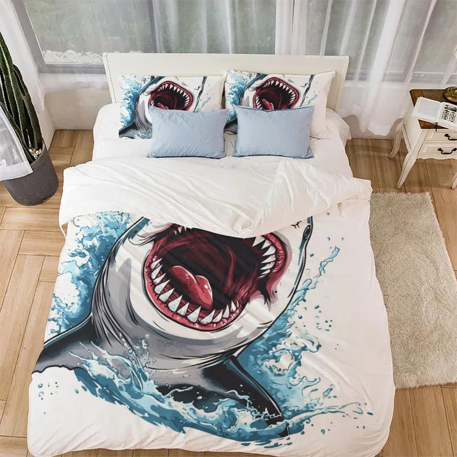 Shark Bedding Set 3D Printed Quilt Cover Comforter Covers Duvet Cover ...