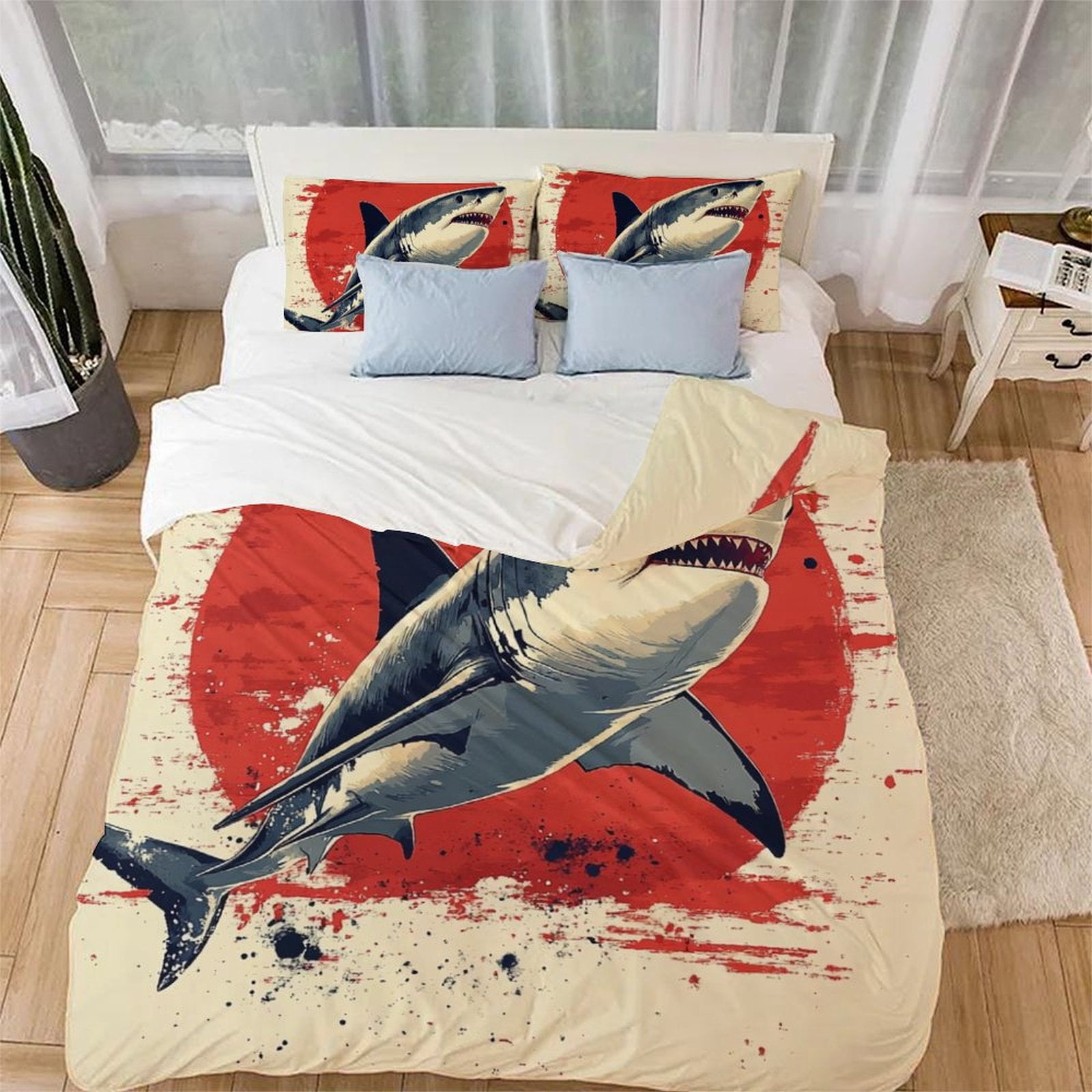 Shark Bedding Set 3D Printed Quilt Cover Comforter Covers Duvet Cover ...