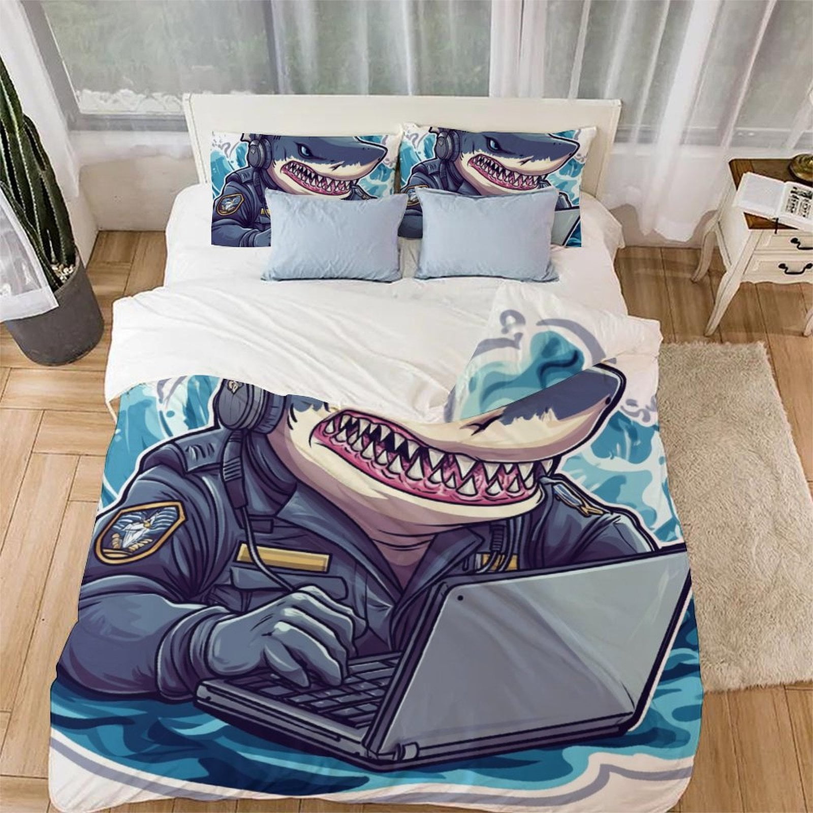 Shark Bedding Set Comforter Covers 3D Printed Quilt Cover Duvet Cover 3 ...
