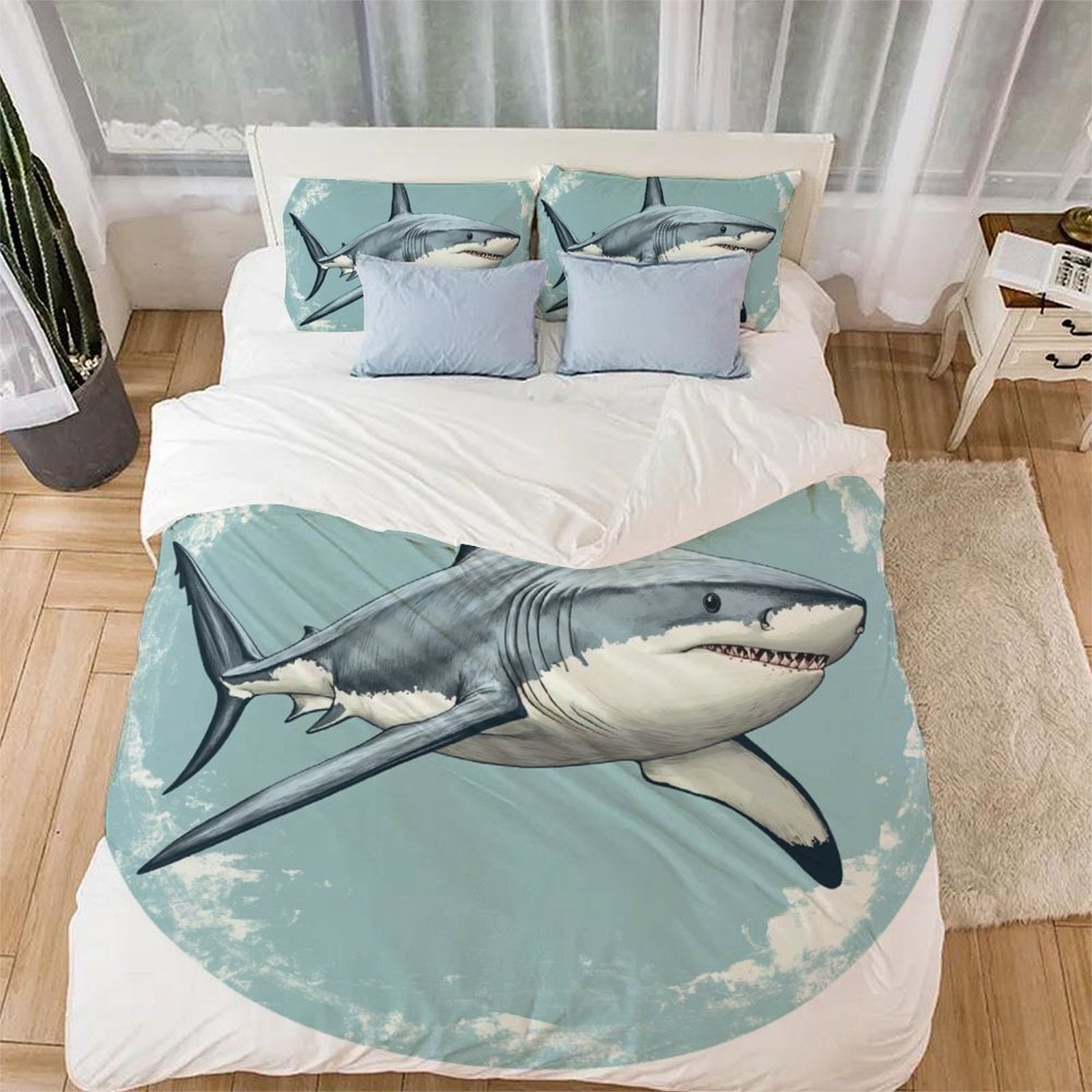Shark Bedding Set Quilt Cover 3D Printed Comforter Covers Duvet Cover 3 ...