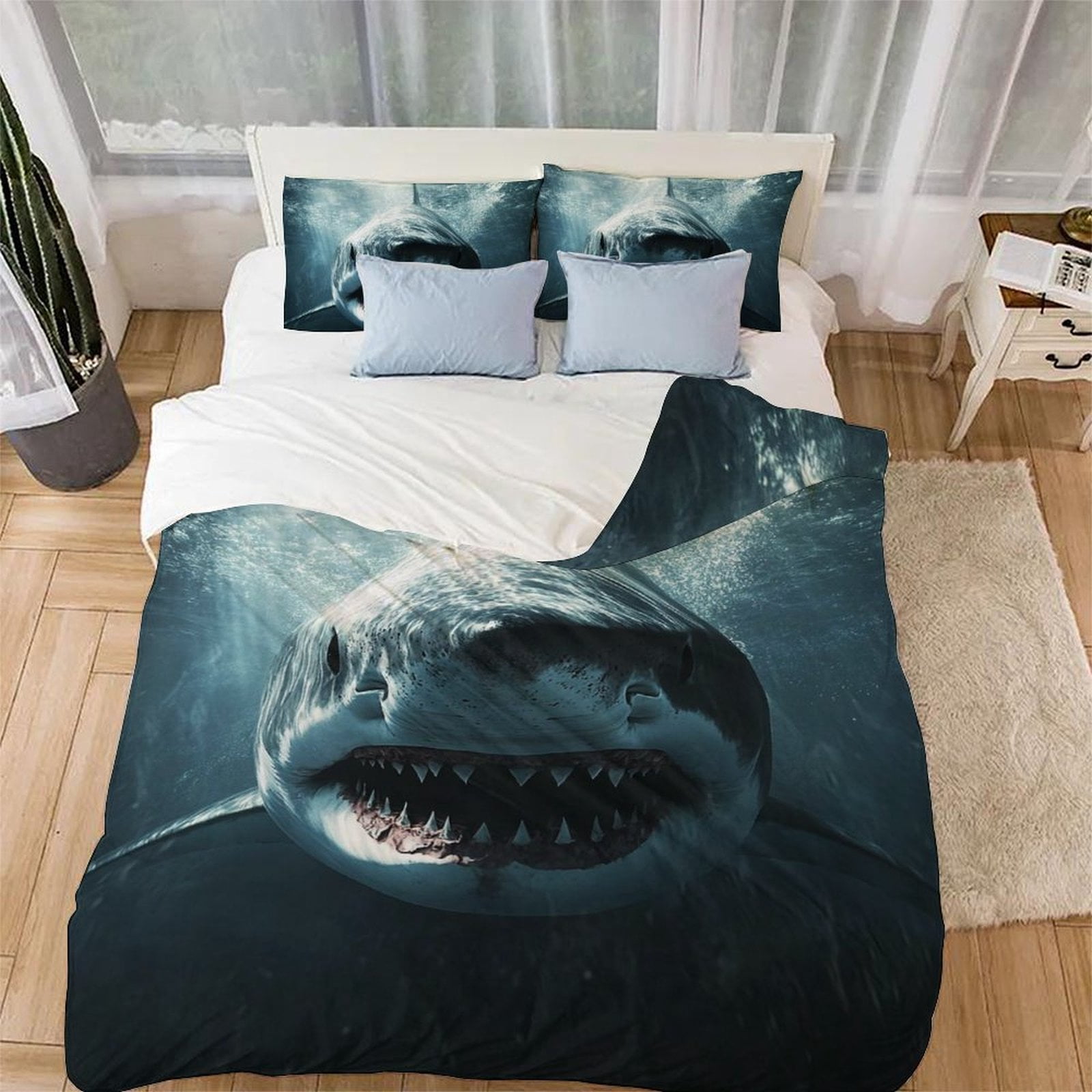 Shark Bedding Set Quilt Cover 3D Printed Comforter Covers Duvet Cover 3 ...