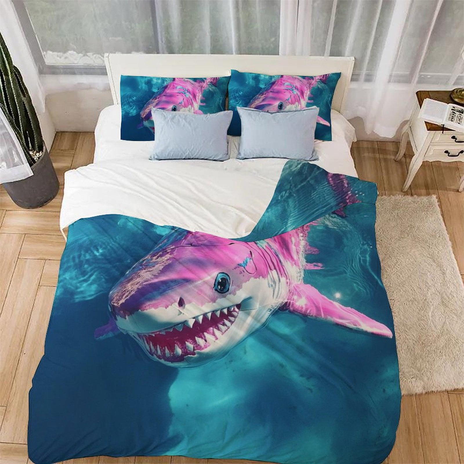 Shark Bedding Set Quilt Cover 3D Printed Comforter Covers Duvet Cover 3 ...