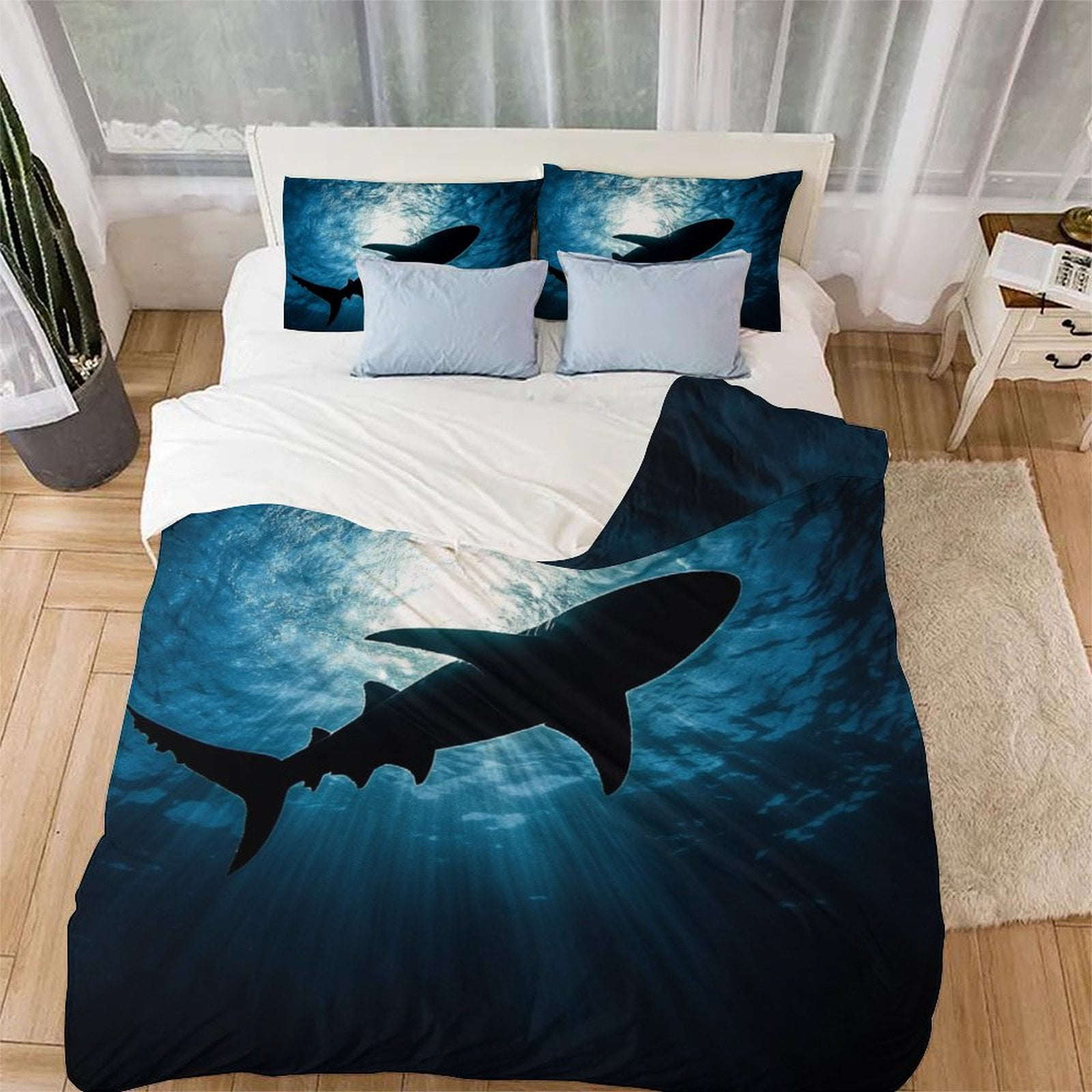 Shark Bedding Set Quilt Cover 3D Printed Comforter Covers Duvet Cover 3 ...