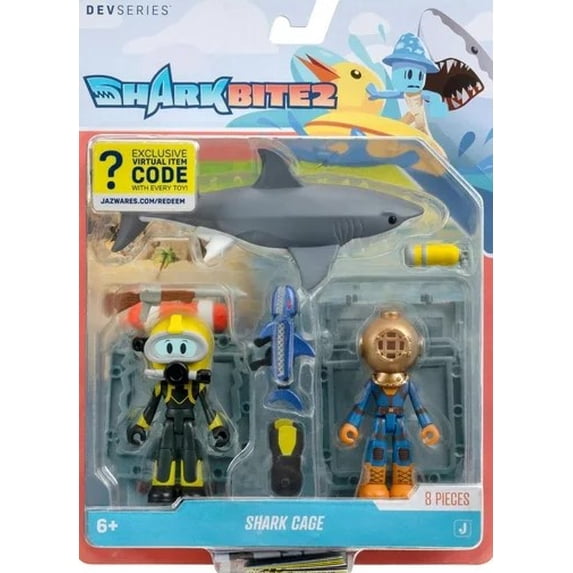 Jazwares Shark Bite 2 Shark Cage Playset, Underwater Adventure Toy, 8 ...
