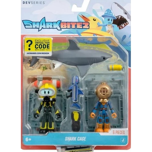 Jazwares Shark Bite 2 Devseries Shark Cage 8 Piece - Walmart Business ...