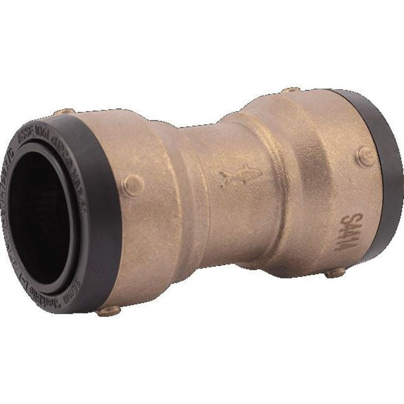Shark Bite UXL0135 1-1/4" X 1-1/4" Brass Straight Push Coupling - Walmart.com