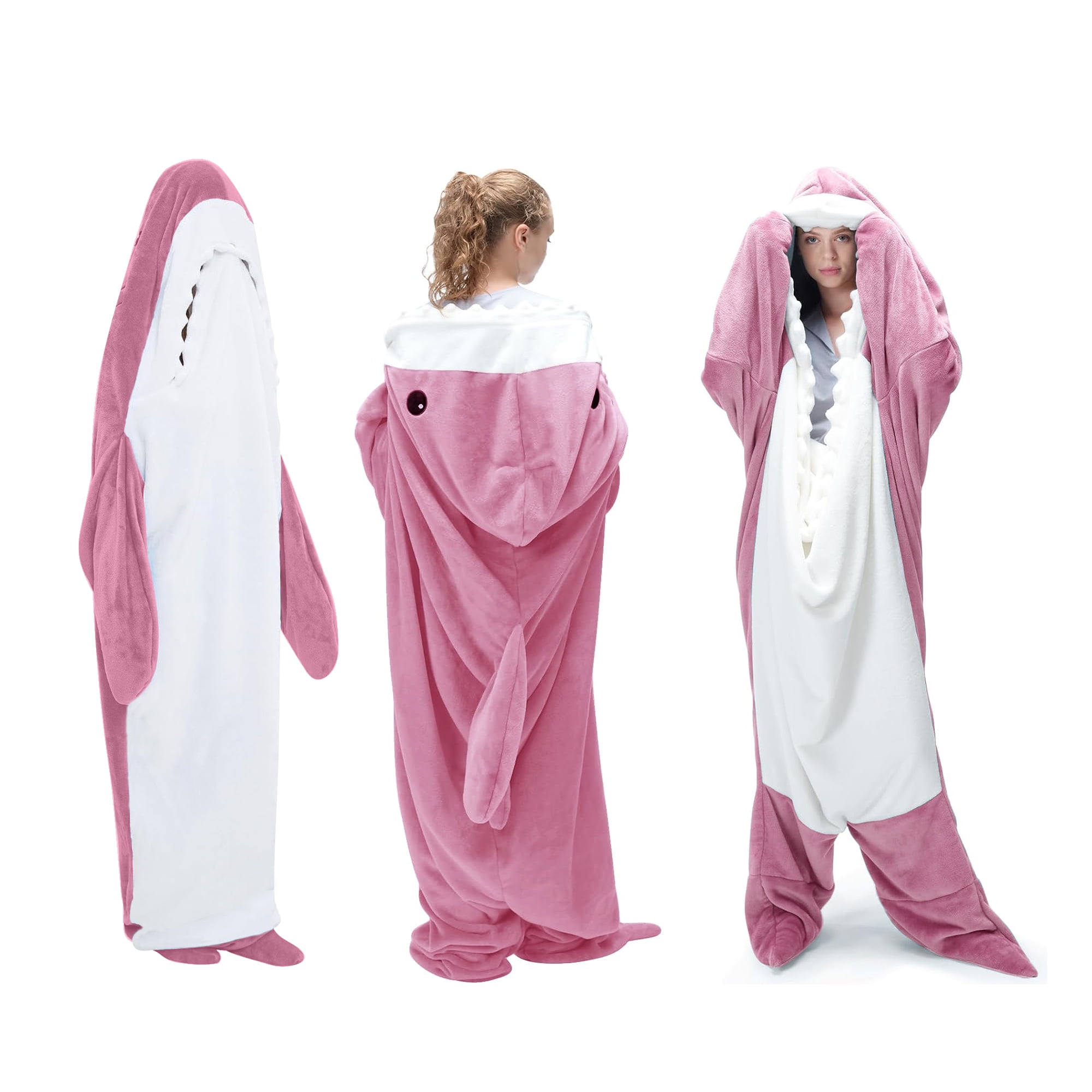 Shark Blanket Adult Boys Girls, Shark Onesie Hoodie Wearable hark Sleeping Bag, Soft Cozy Onesie ...