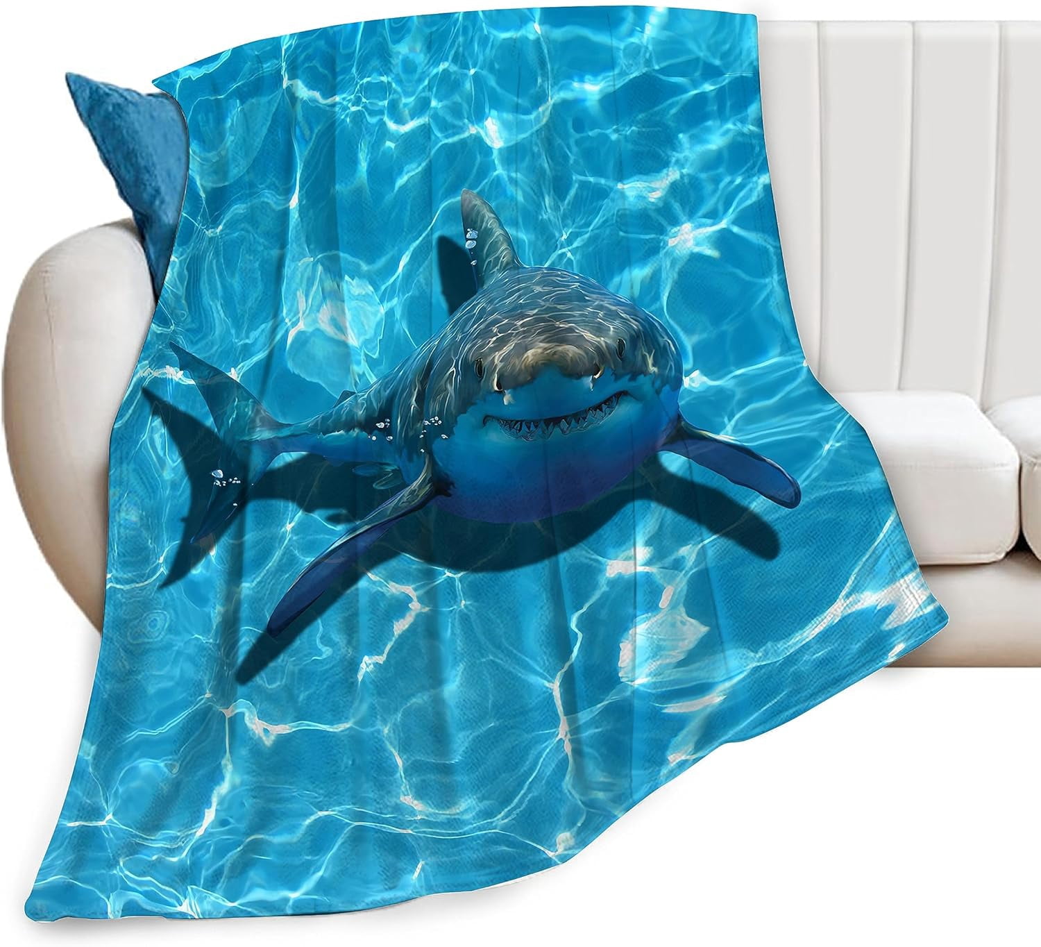 Shark Blanket for Boys Girls Ocean Shark Sea Life Throw Blanket Shark ...