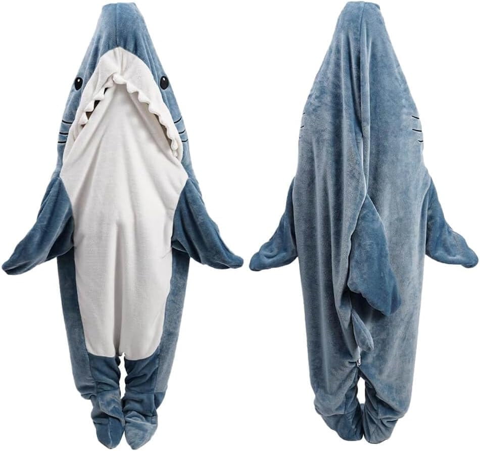 Shark Blanket Hoodie Kid, Wearable Shark Blanket, Shark Sleeping Bag ...