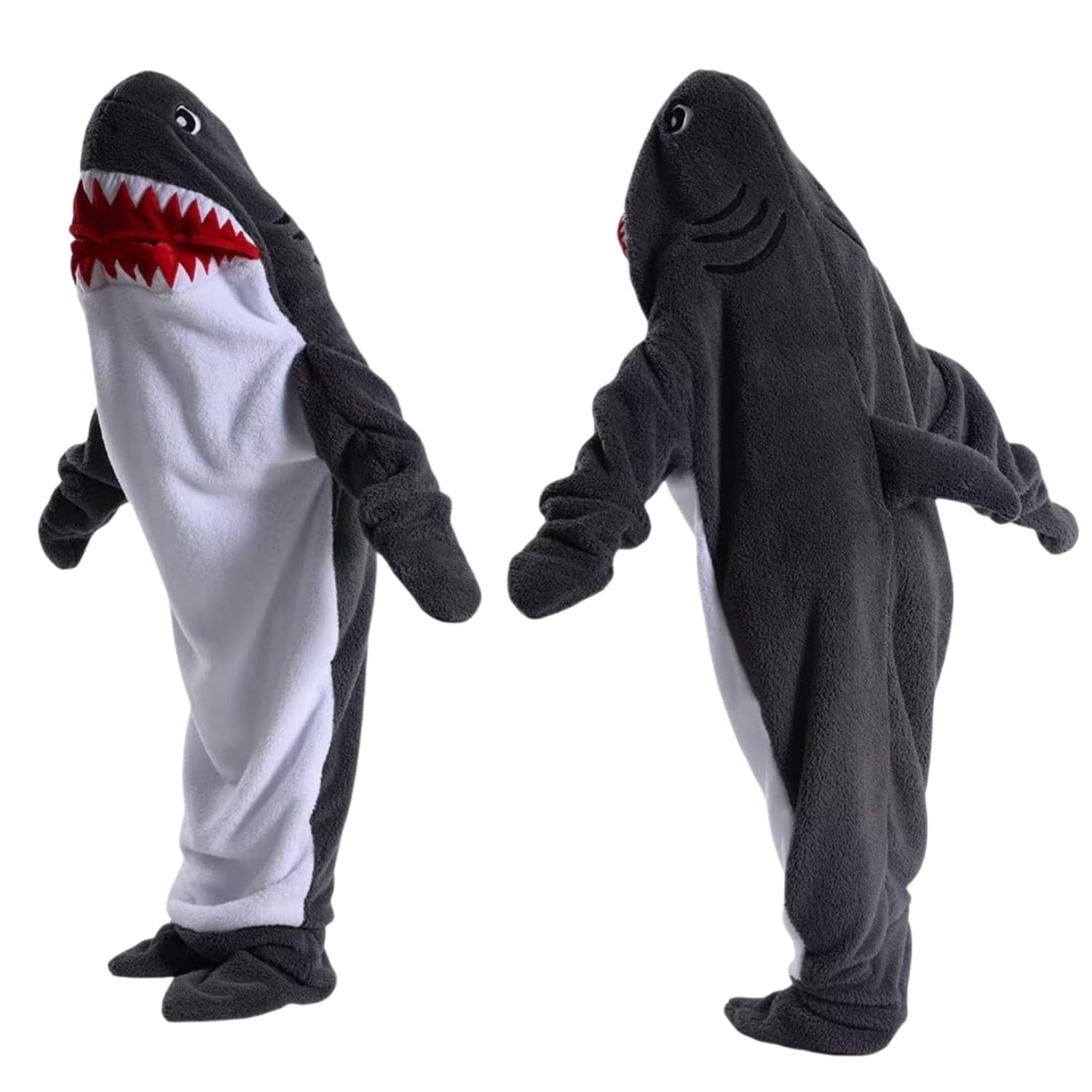 Shark Blanket Hoodie Onesie, Wearable Soft Flannel Snuggle Blanket for ...