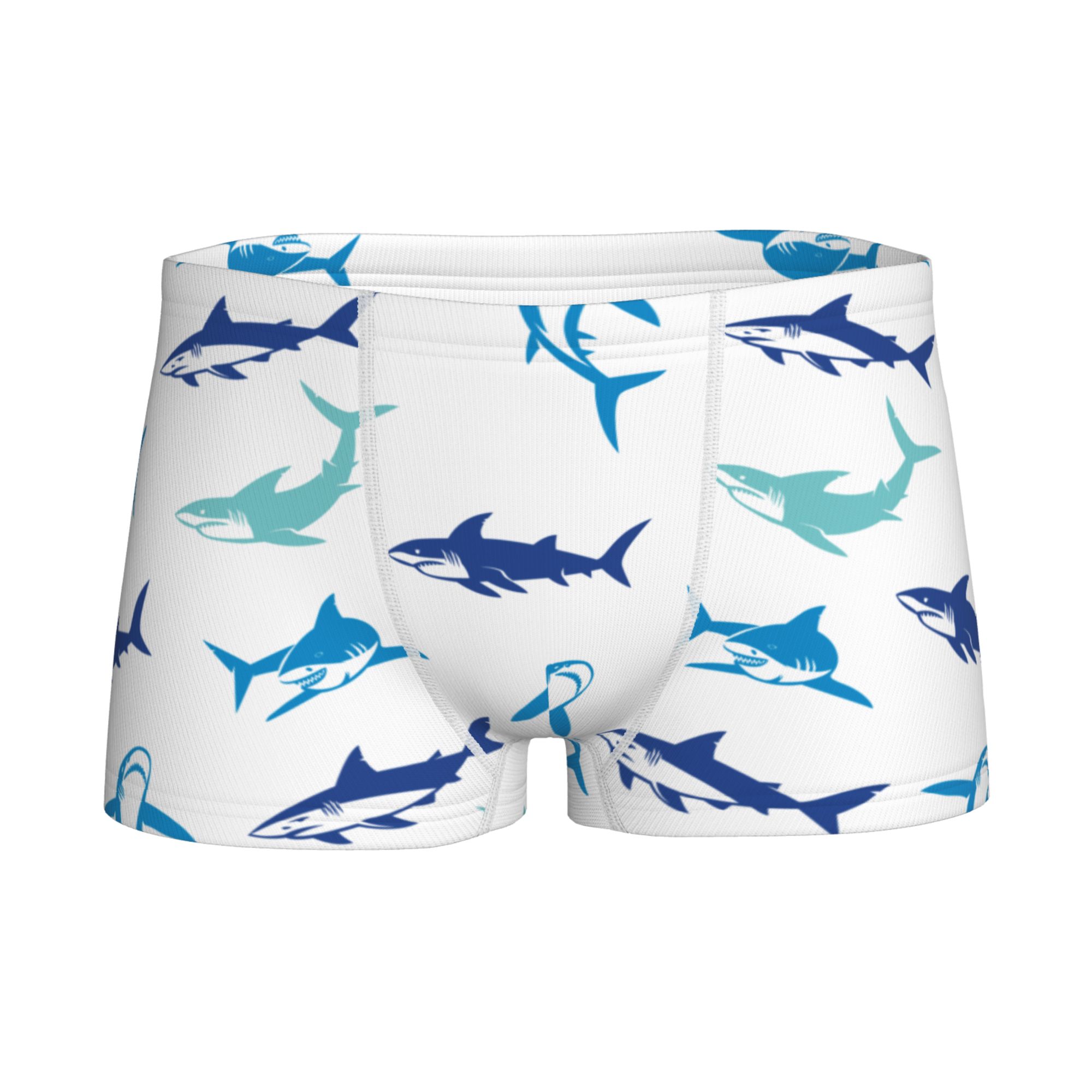 Shark Boys'100% Cotton Boxer Brief Soft Moisture Wicking Breathable ...