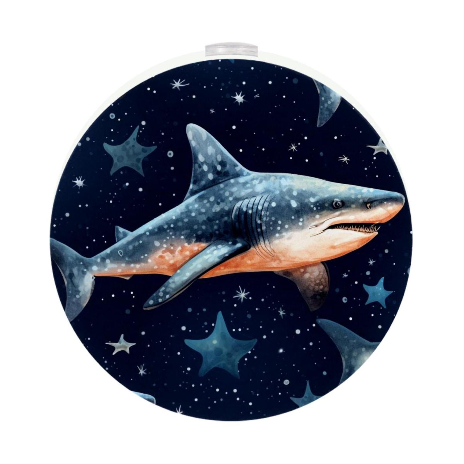 Shark Bright and Compact LED Round Night Light - Set of 2, Energy ...