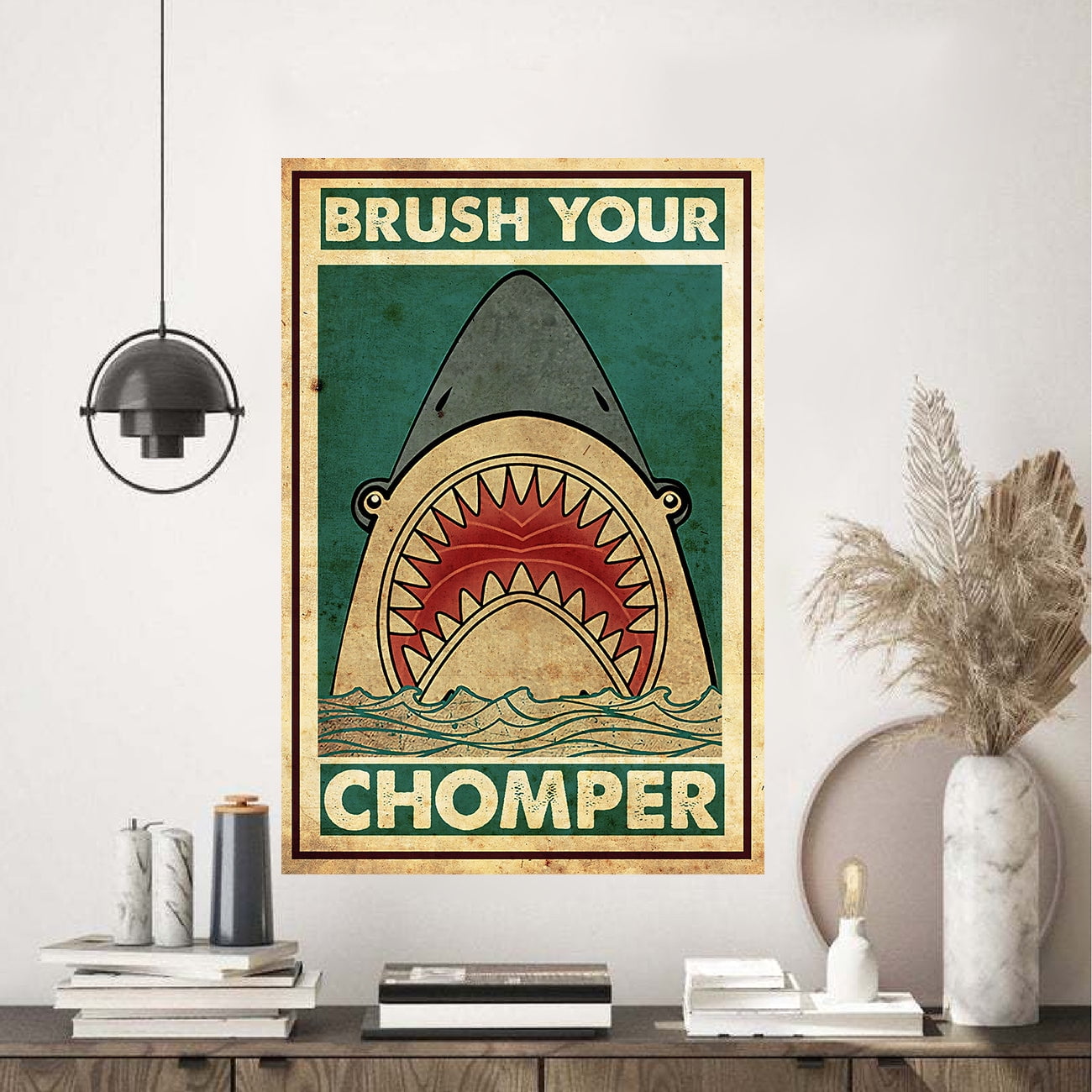 Shark Brush Your Chomper Poster Shark Poster gift for shark lover 24 x ...