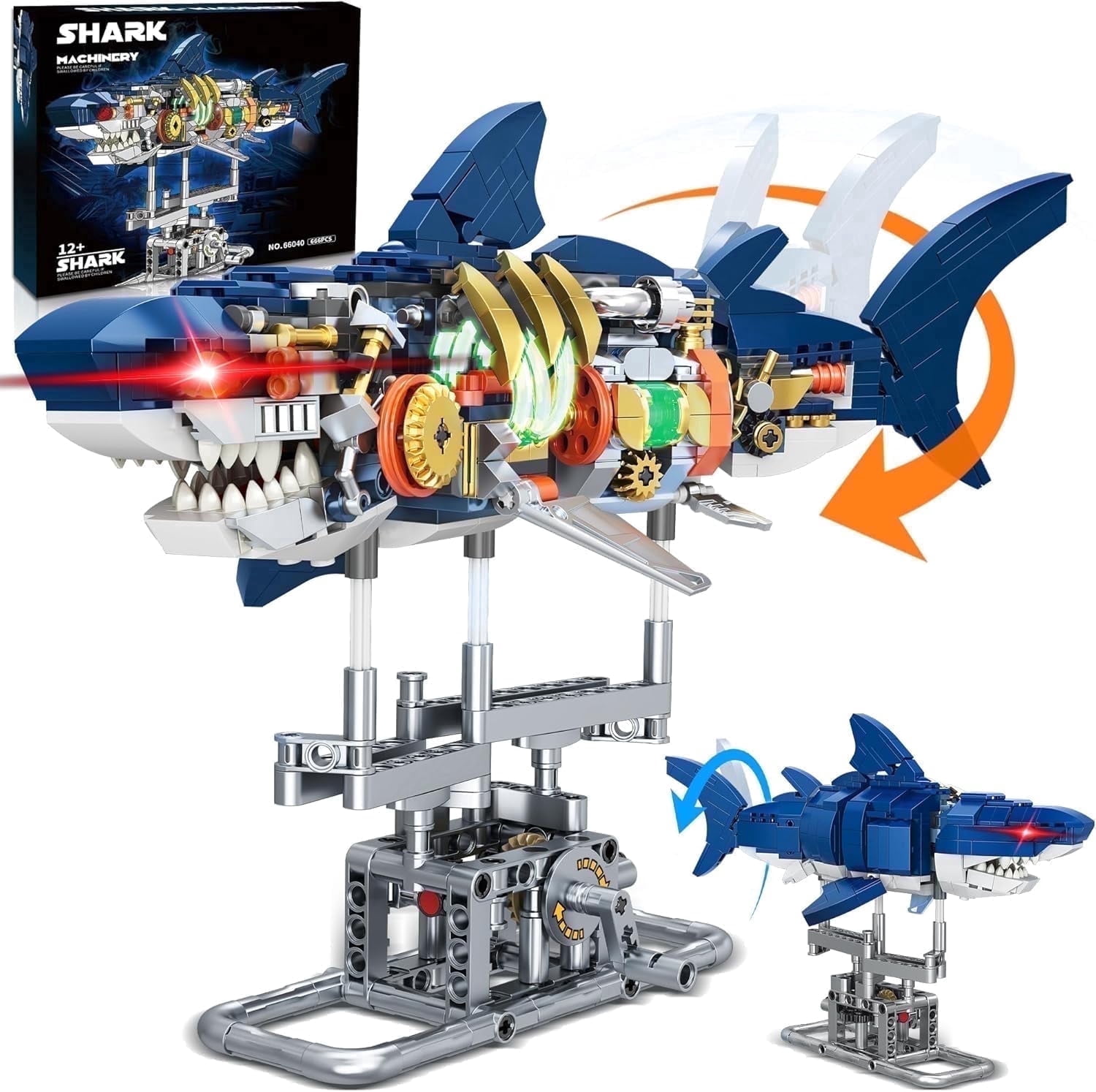 Shark Building Block Set, Sea Animal Building Blocks STEM Toys, with ...
