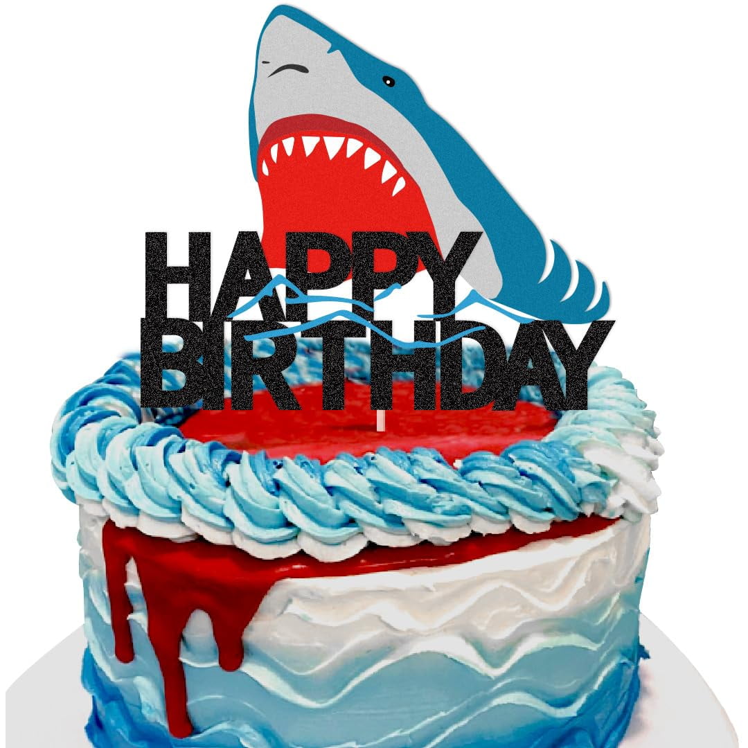 Shark Cake Toppers TWE5 with Sharks Surf for Birthday Party - Walmart.com