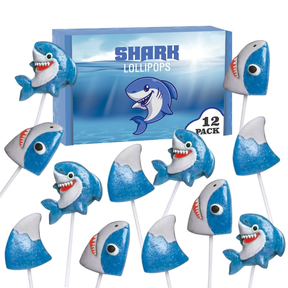 Shark Candy Lollipops - AKF18 12 Individually Wrapped Suckers - Great ...