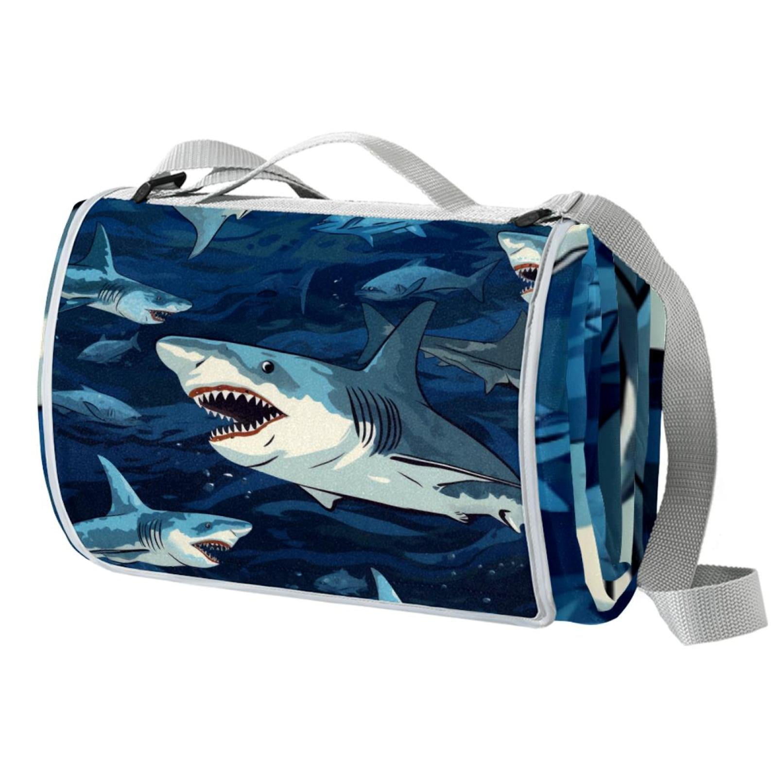 Shark Canvas Picnic Mat - Foldable Outdoor Blanket for Camping and ...