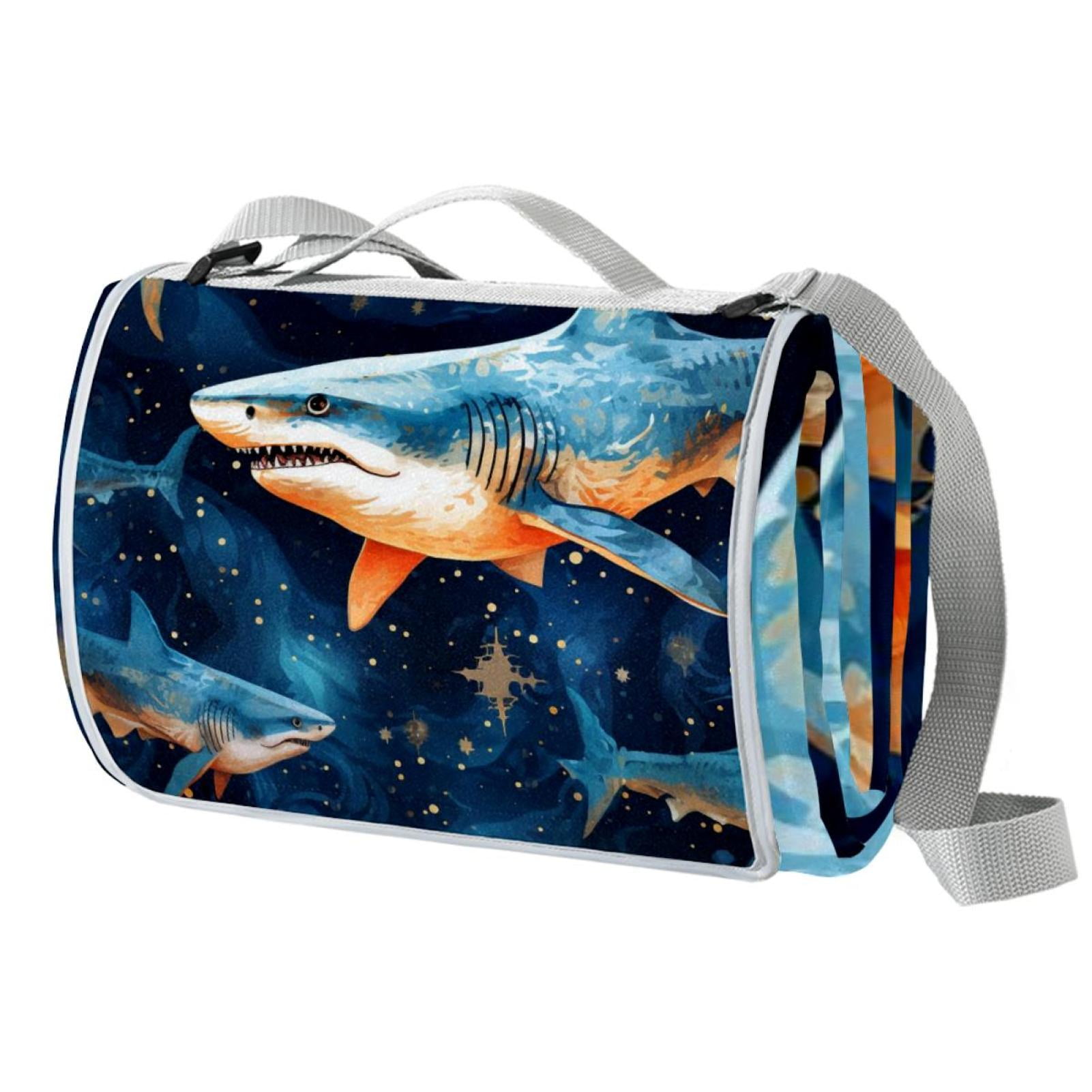 Shark Canvas Picnic Mat Waterproof Outdoor Blanket Portable Foldable ...