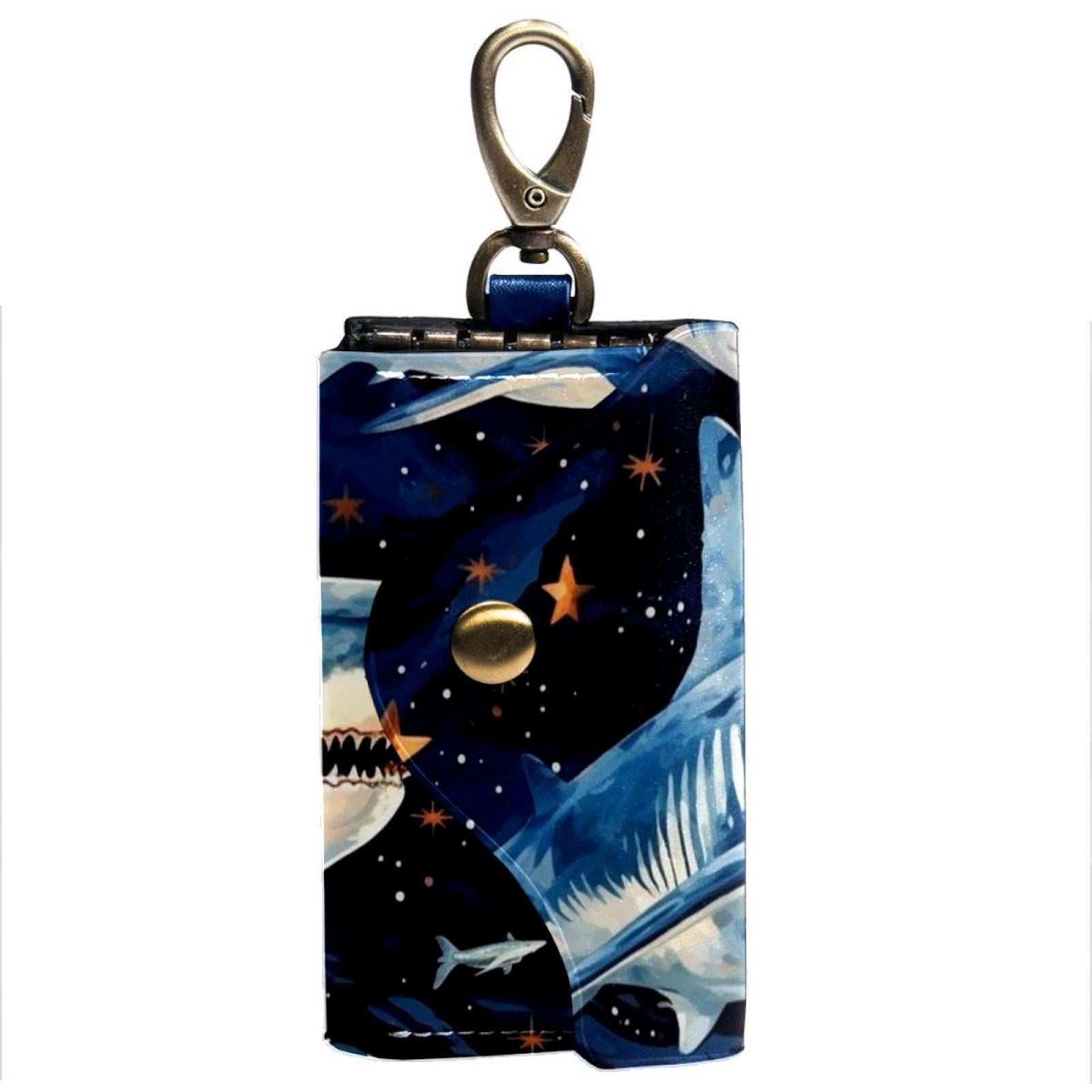 Shark Car Key Case Key Holder Key Wallet with 6 Hooks and Side Pockets ...