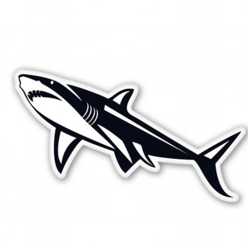 Shark Car Sticker Phone Decal Water Bottle Stickers Car Decals, Laptop ...