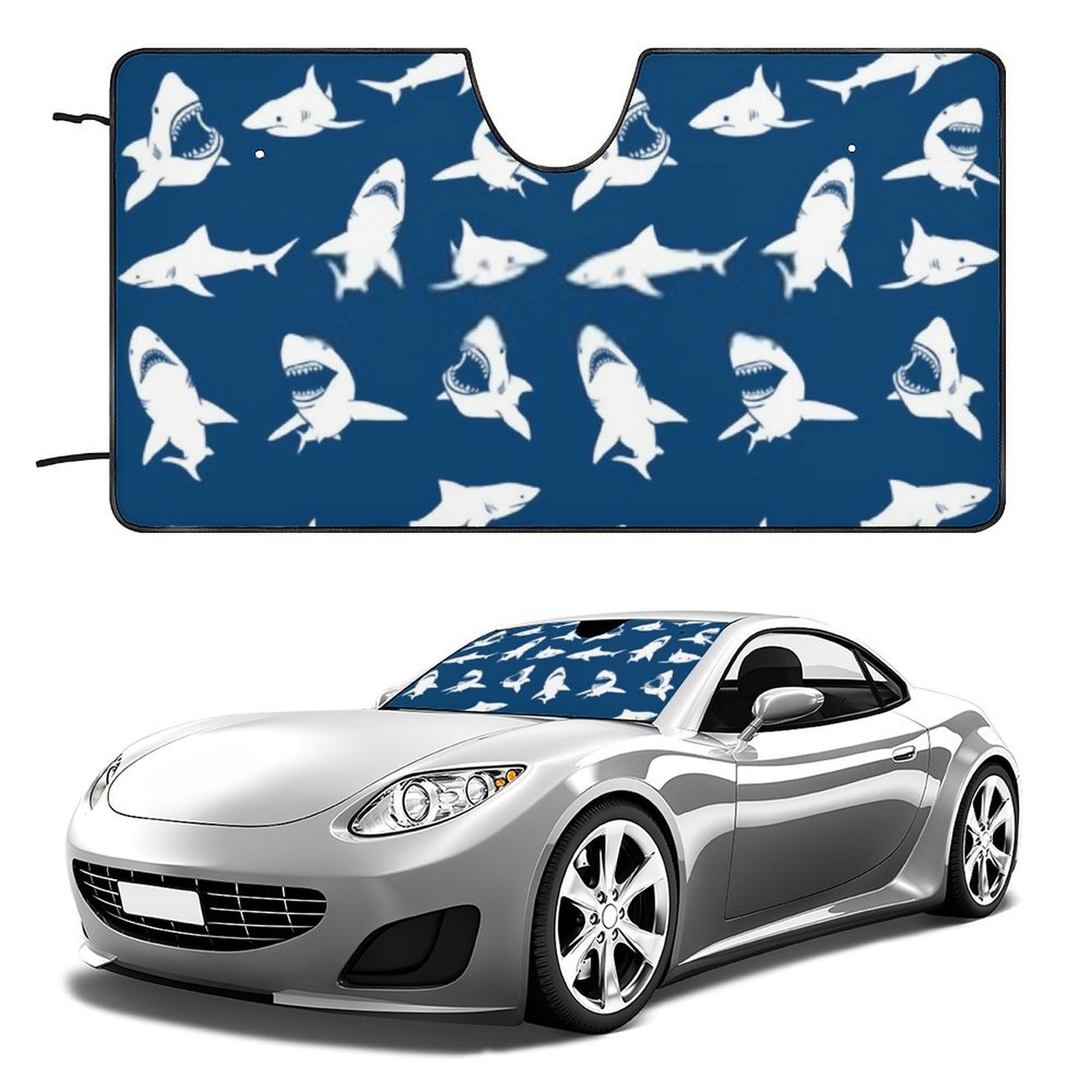 Shark Car Sun Shade Windshield Folding Block Sun Visor Auto Sunshade ...
