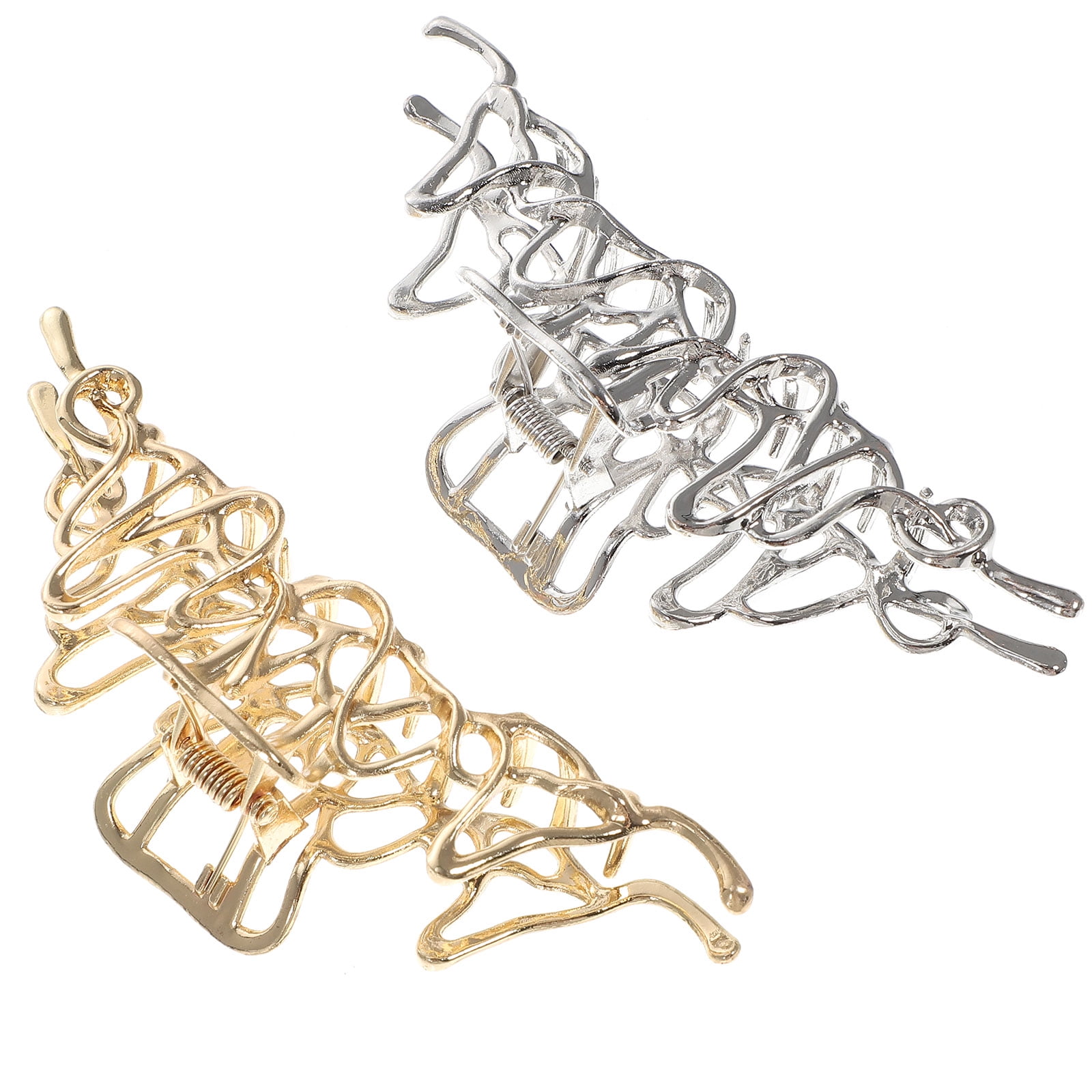 Shark Card Headgear Claw Clip Hair Gold Tiara Clamp Clips for Thick ...