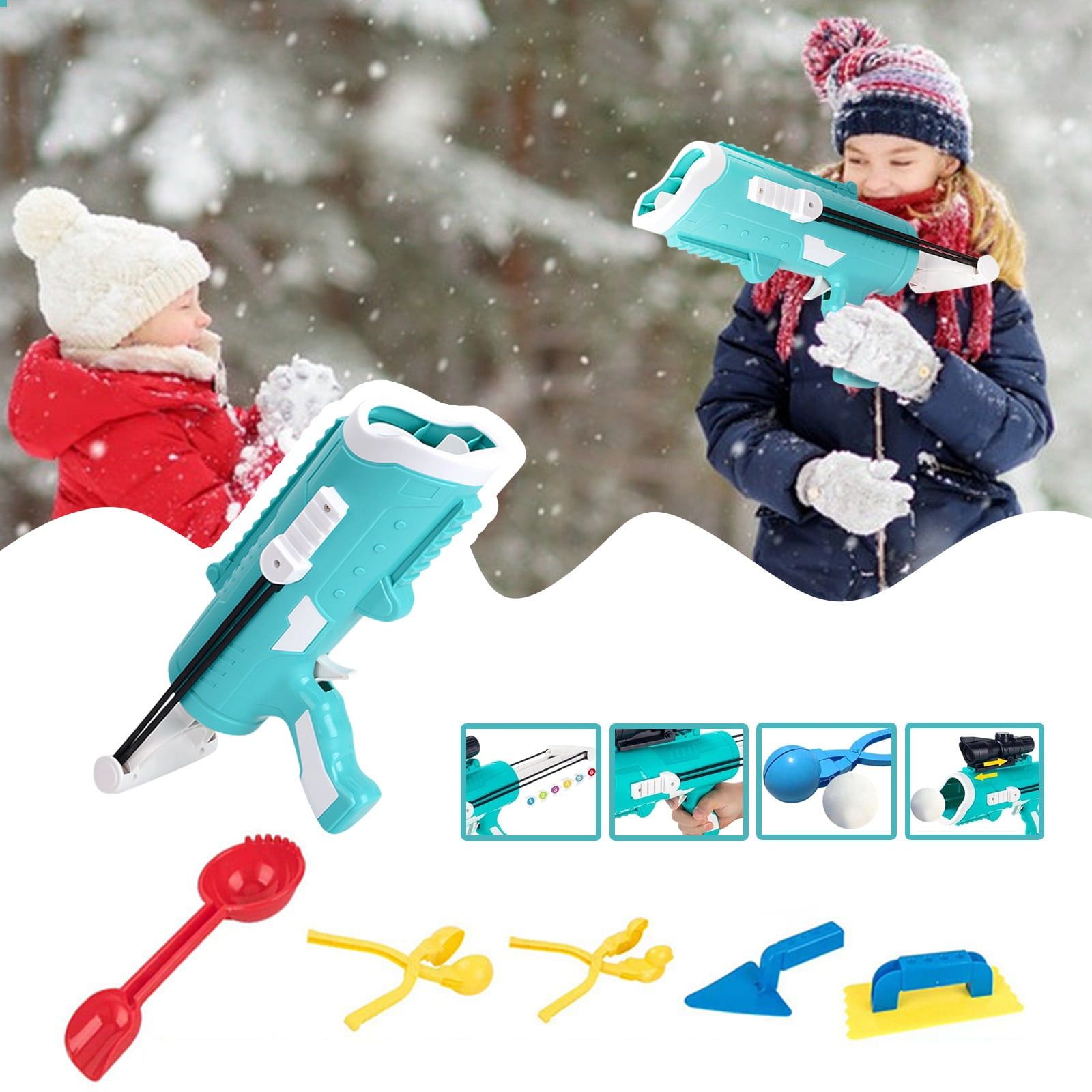 Shark Cartoon Snowball Gun,Shark Snowball Snow Toys for Kids,Children's ...