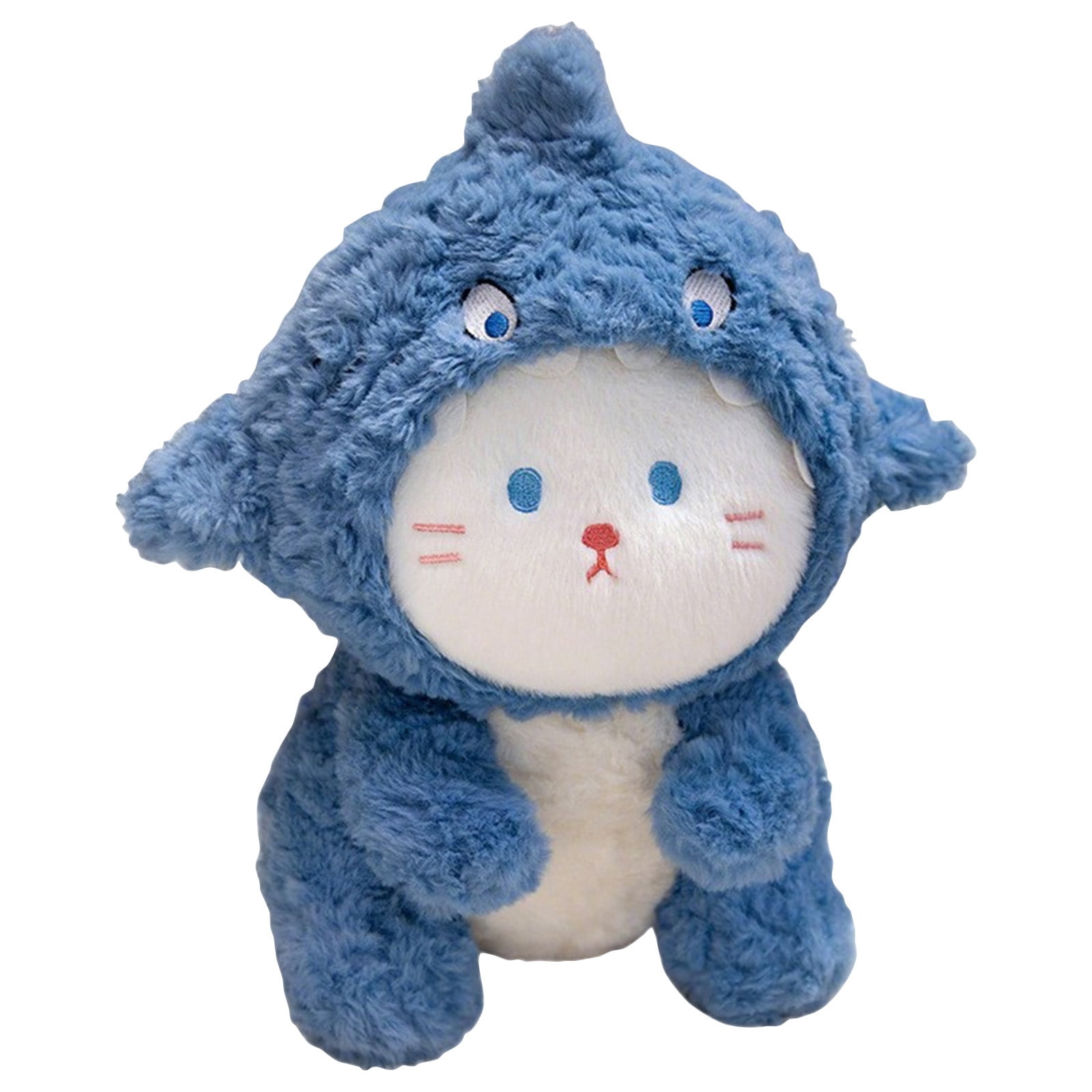 Shark Cat Plush Toy, 13.8"" Kawaii Cat Stuffed Animal Interactive Toy ...