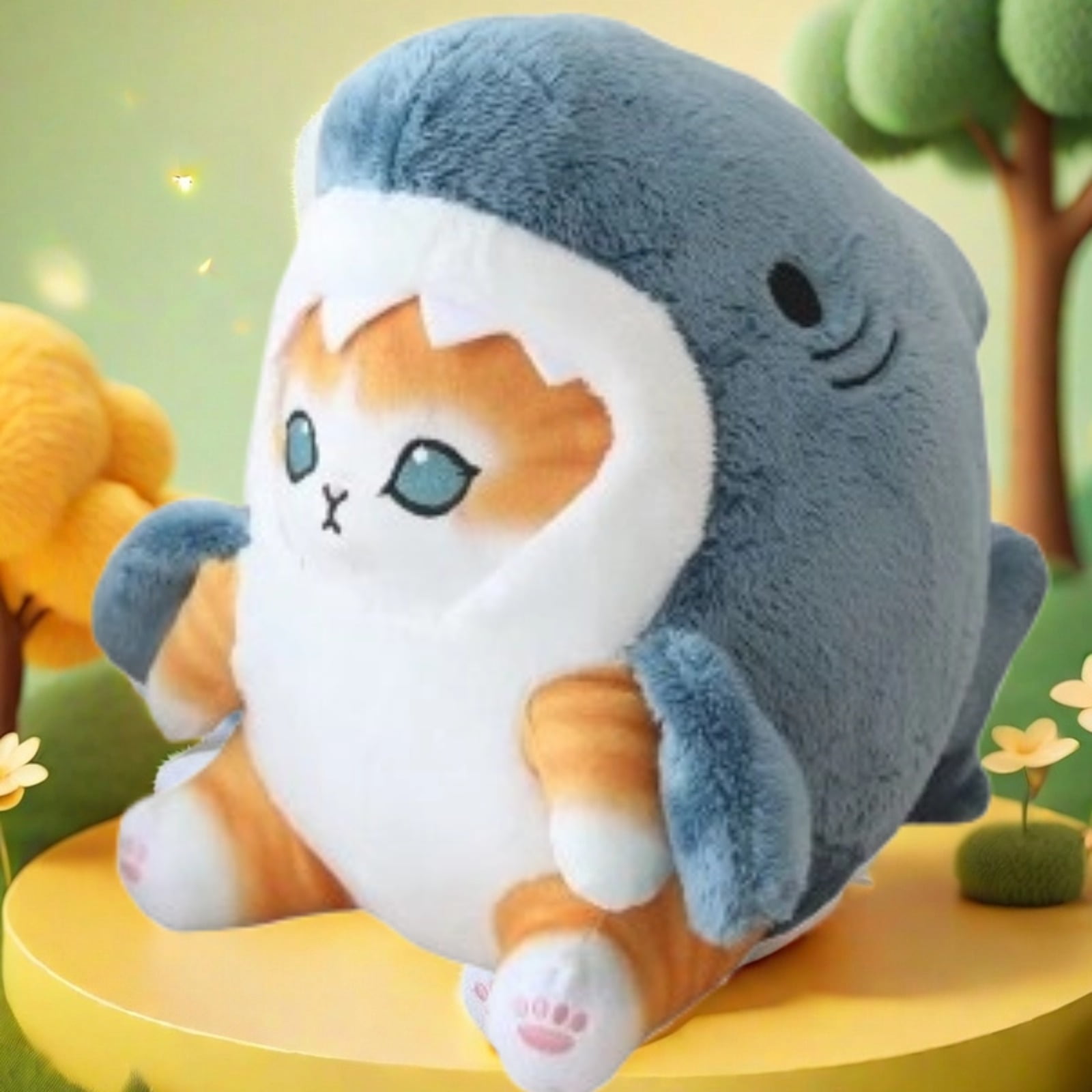 Shark Cat Plush Toy Cat Shark Stuffed Shark Plushies Animal Doll 12.99 ...