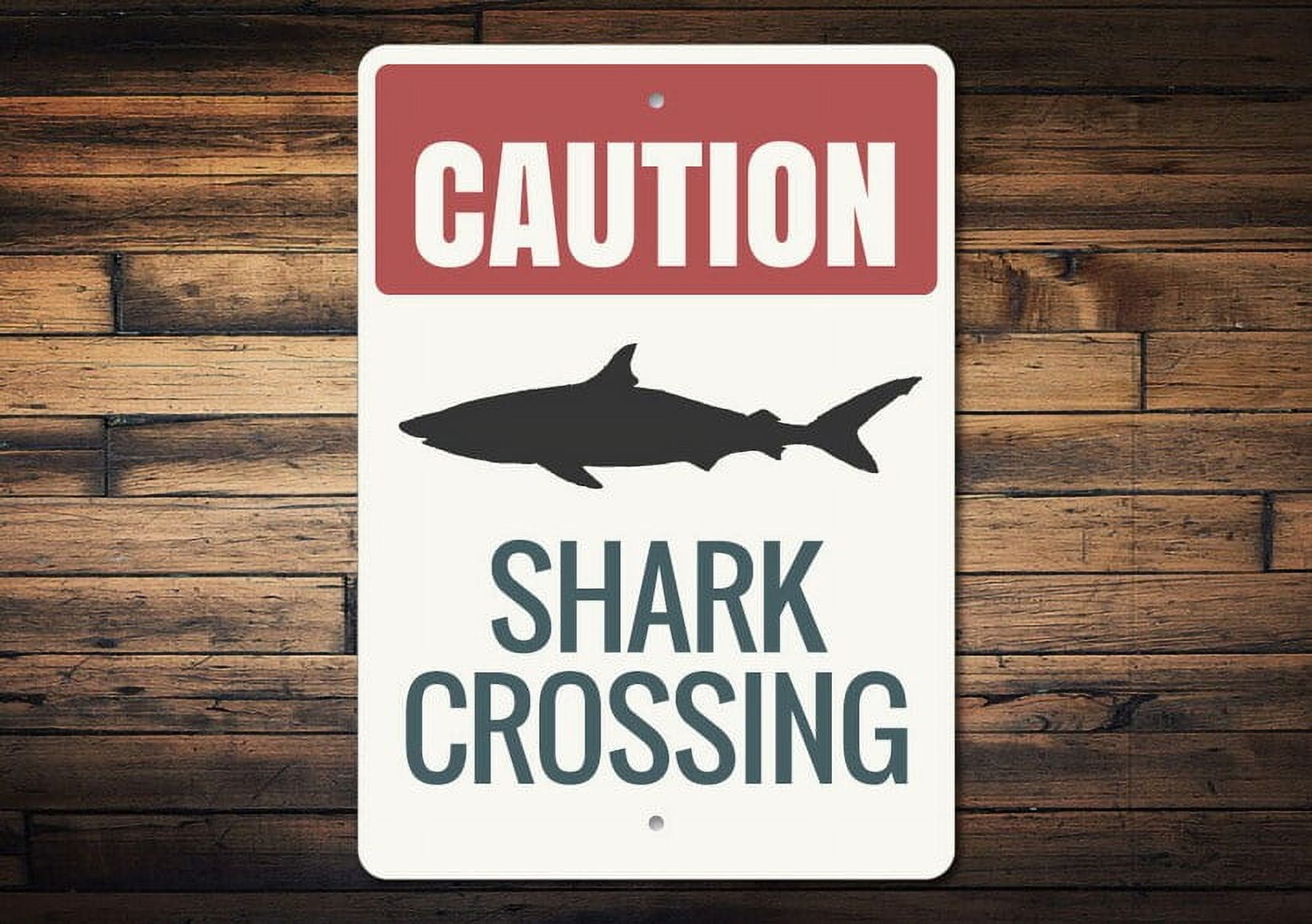 Shark Caution Sign Shark Sign Shark Decor Shark Lover Gift Caution ...