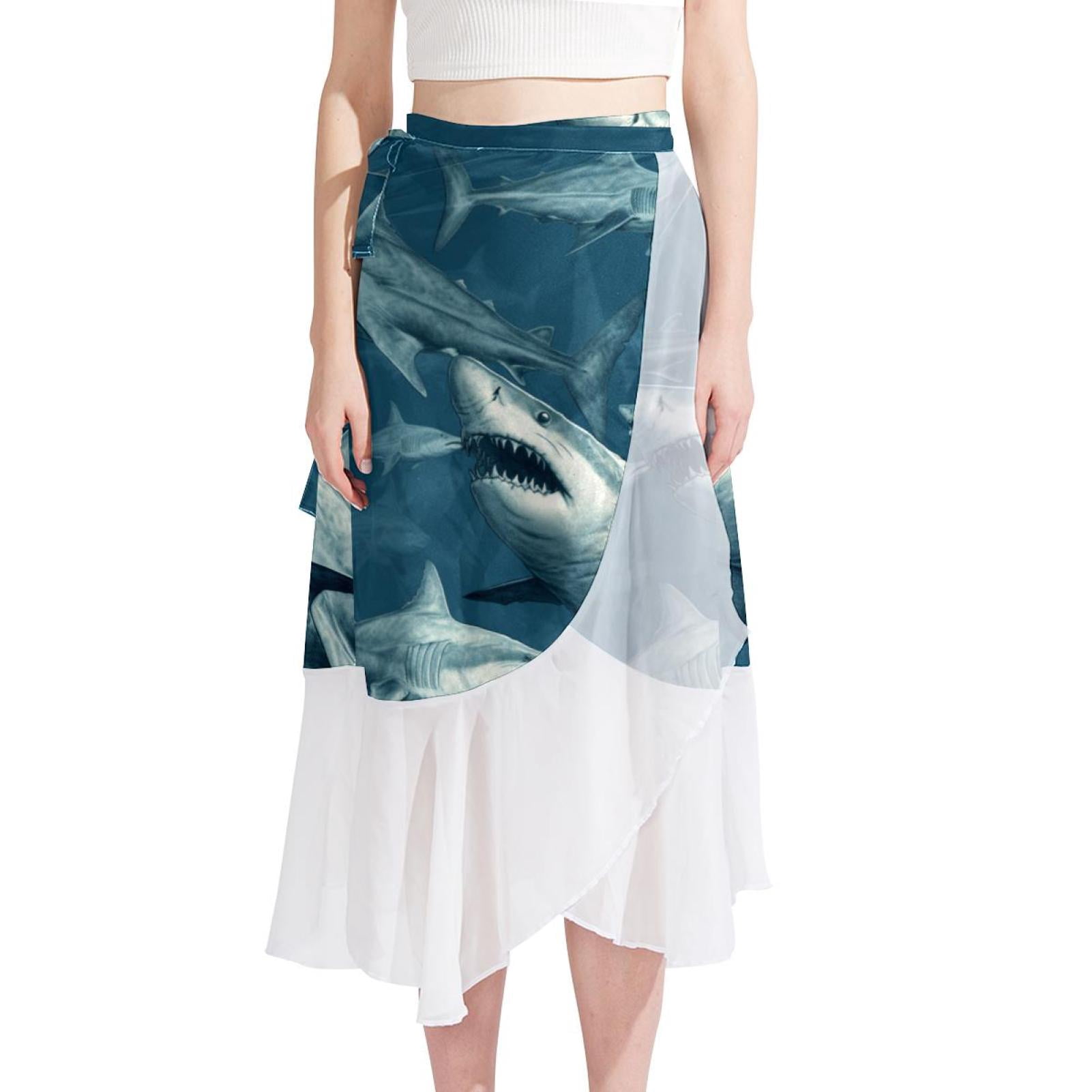 Shark Chic Chiffon Women's Beach Dress - Elegant Summer Dresses, Beach ...