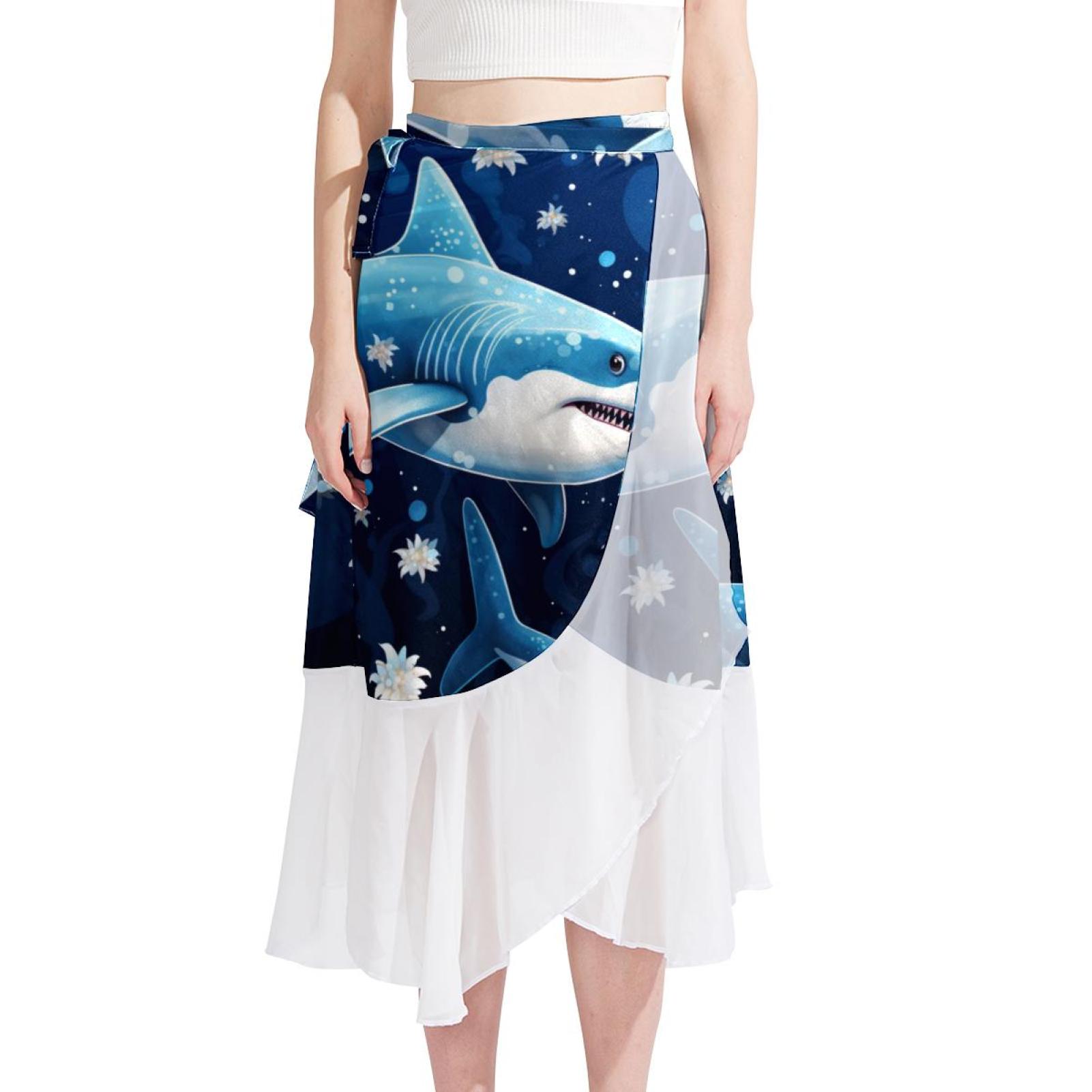 Shark Chic Chiffon Women's Beach Dresses and Skirts for Sunny Days by ...