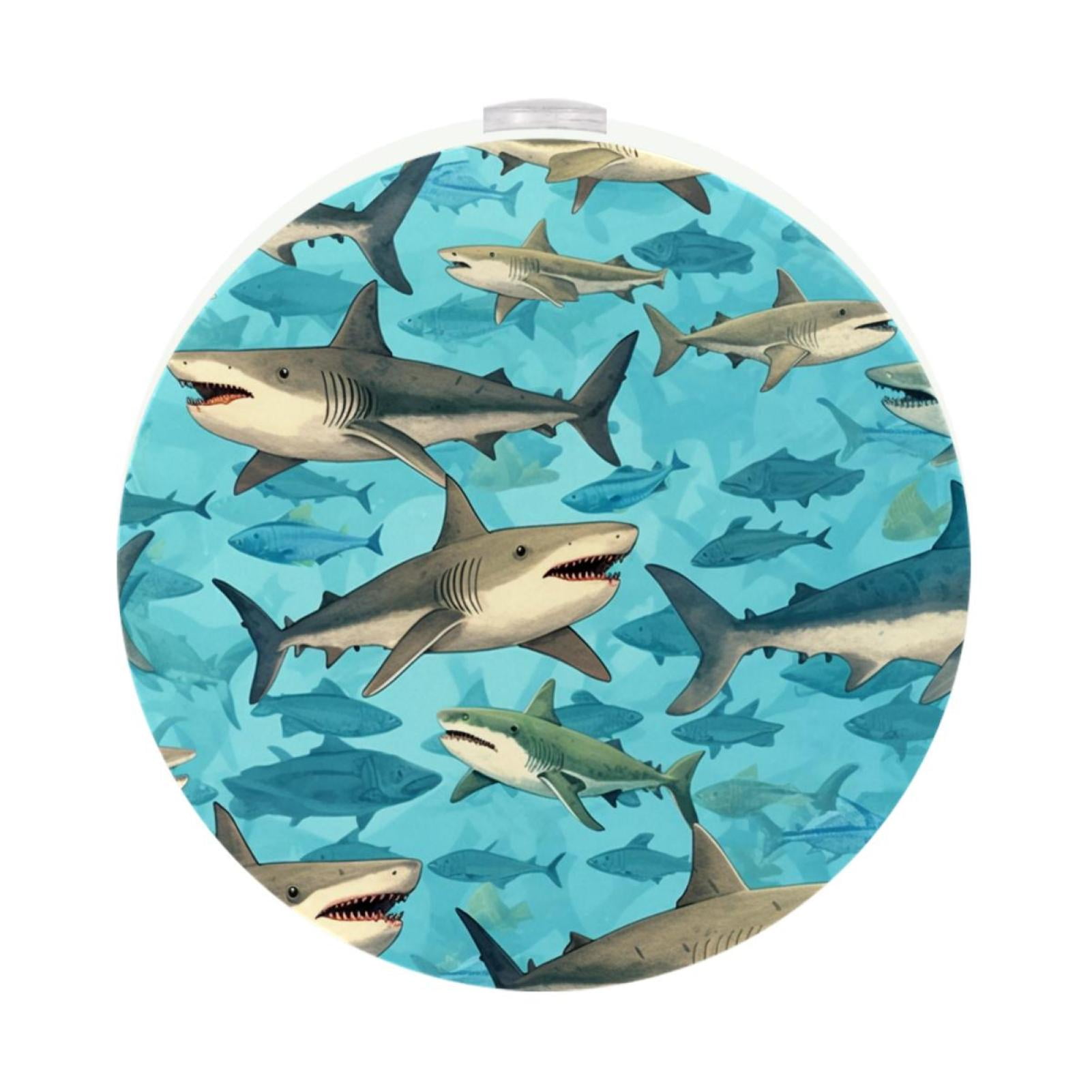 Shark Circular Night Lights - 2 Pack LED Induction Wall Lights ...