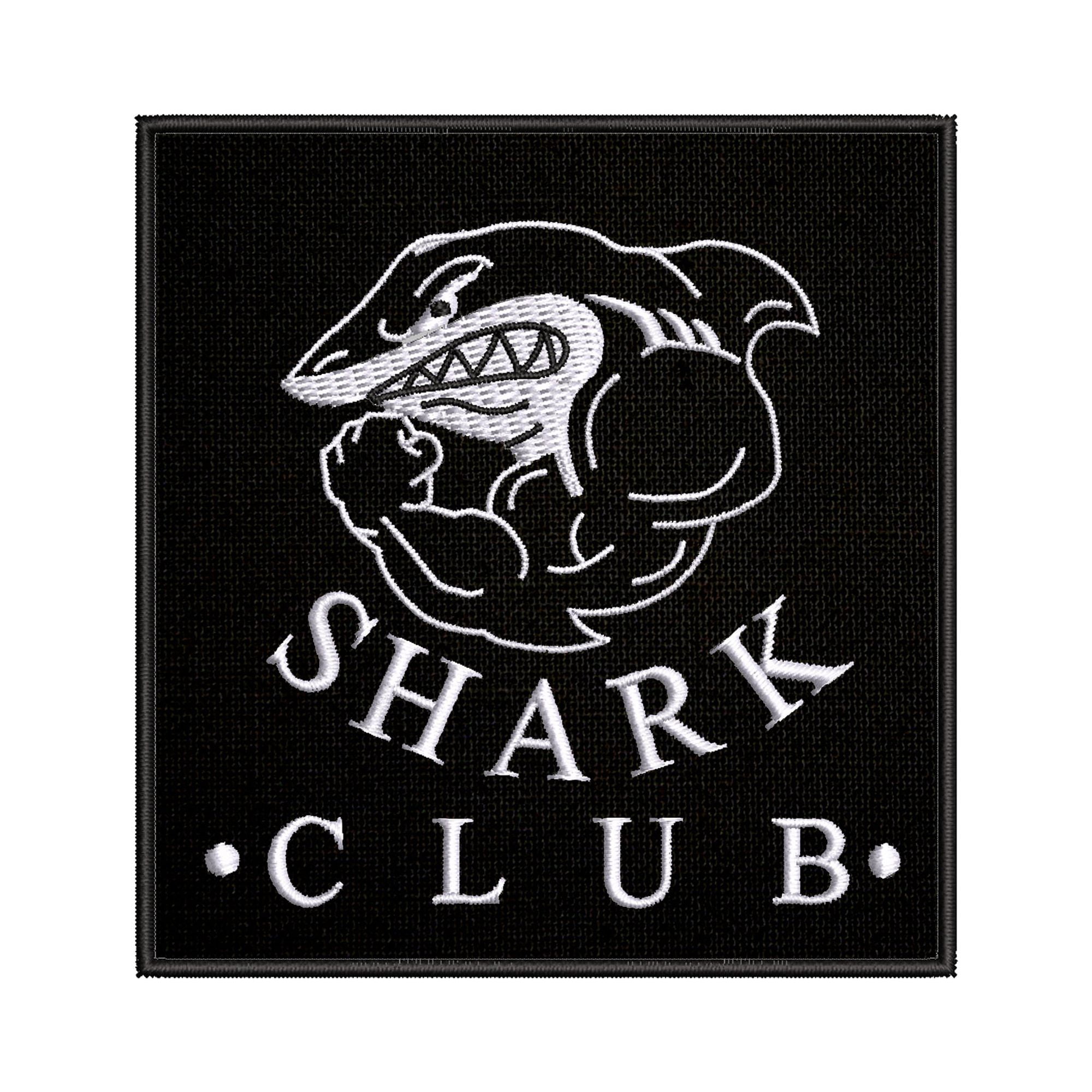 Shark Club Animal Ocean Sea Embroidered Patch Iron-On Applique, Cosplay ...