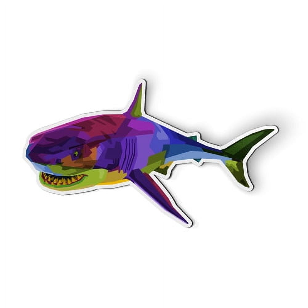 Shark Colorful - 5" Magnet for Car Locker Refrigerator - Walmart.com