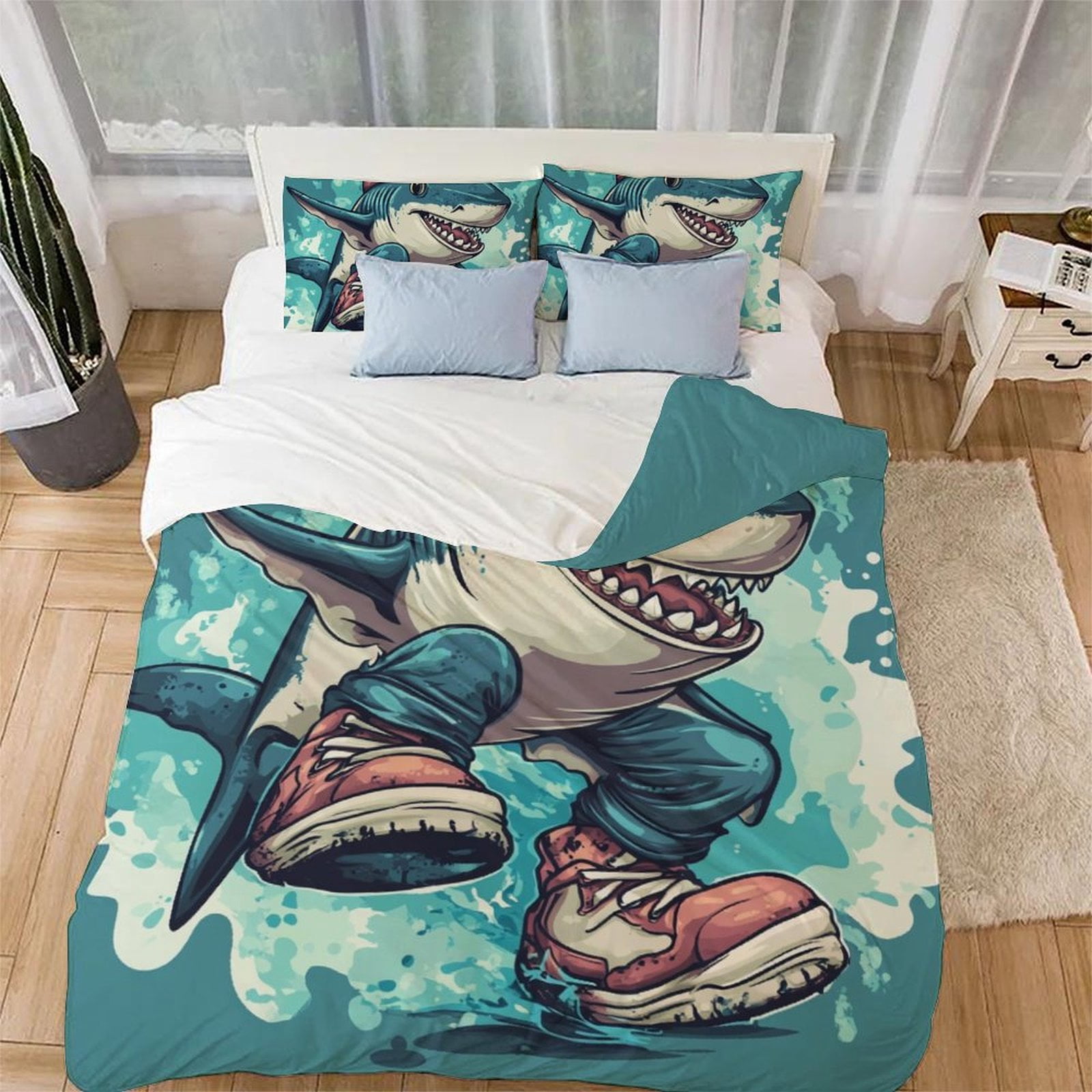 Shark Comforter Covers 3D Printed Bedding Set Quilt Cover Duvet Cover ...