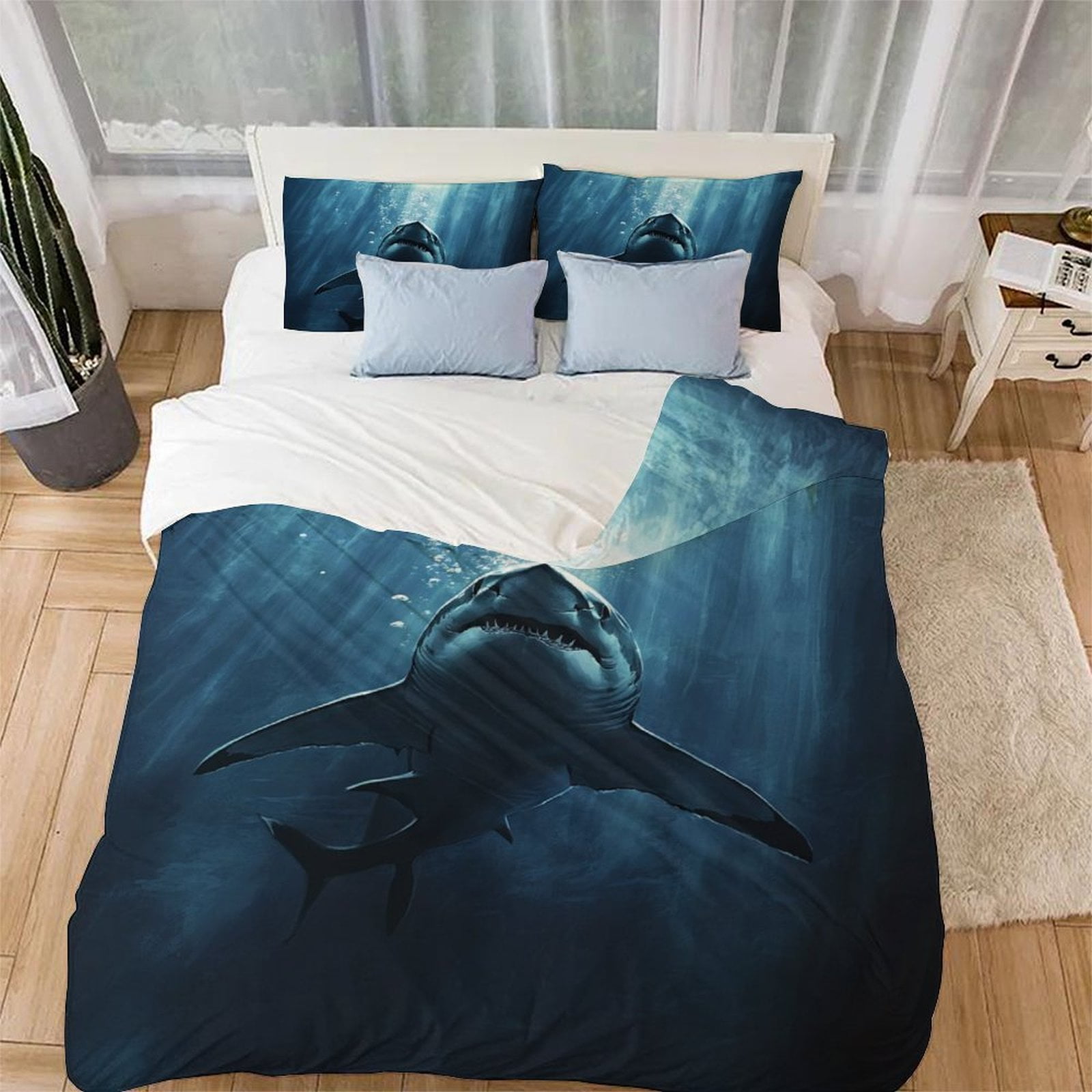 Shark Comforter Covers 3D Printed Duvet Cover Bedding Set Quilt Cover ...