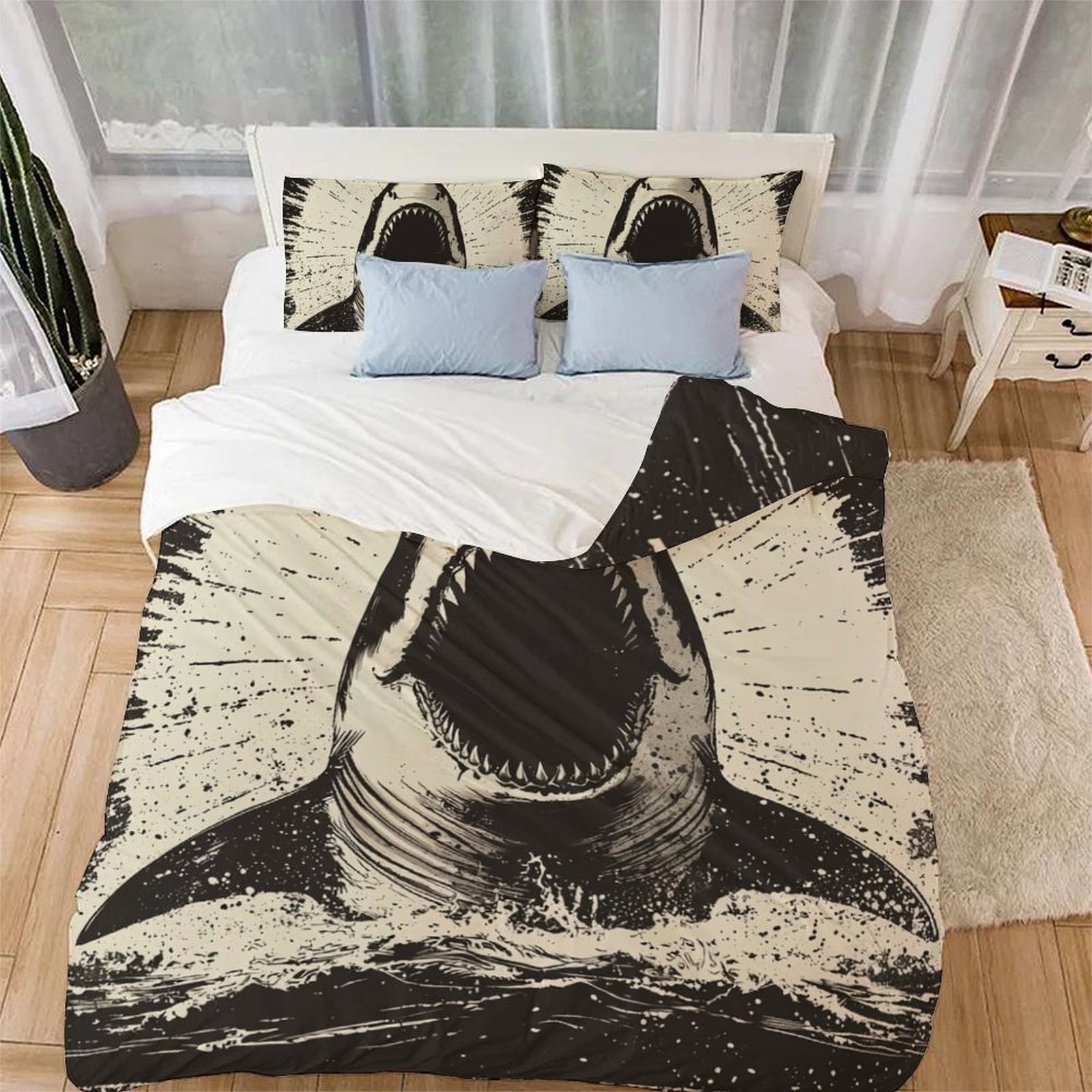 Shark Comforter Covers 3D Printed Duvet Cover Quilt Cover Bedding Set 3 ...