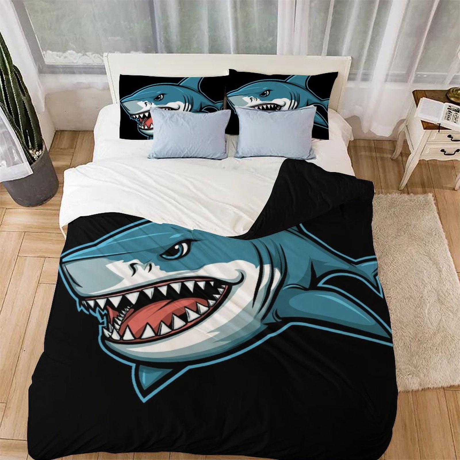 Shark Comforter Covers 3D Printed Duvet Cover Quilt Cover Bedding Set ...