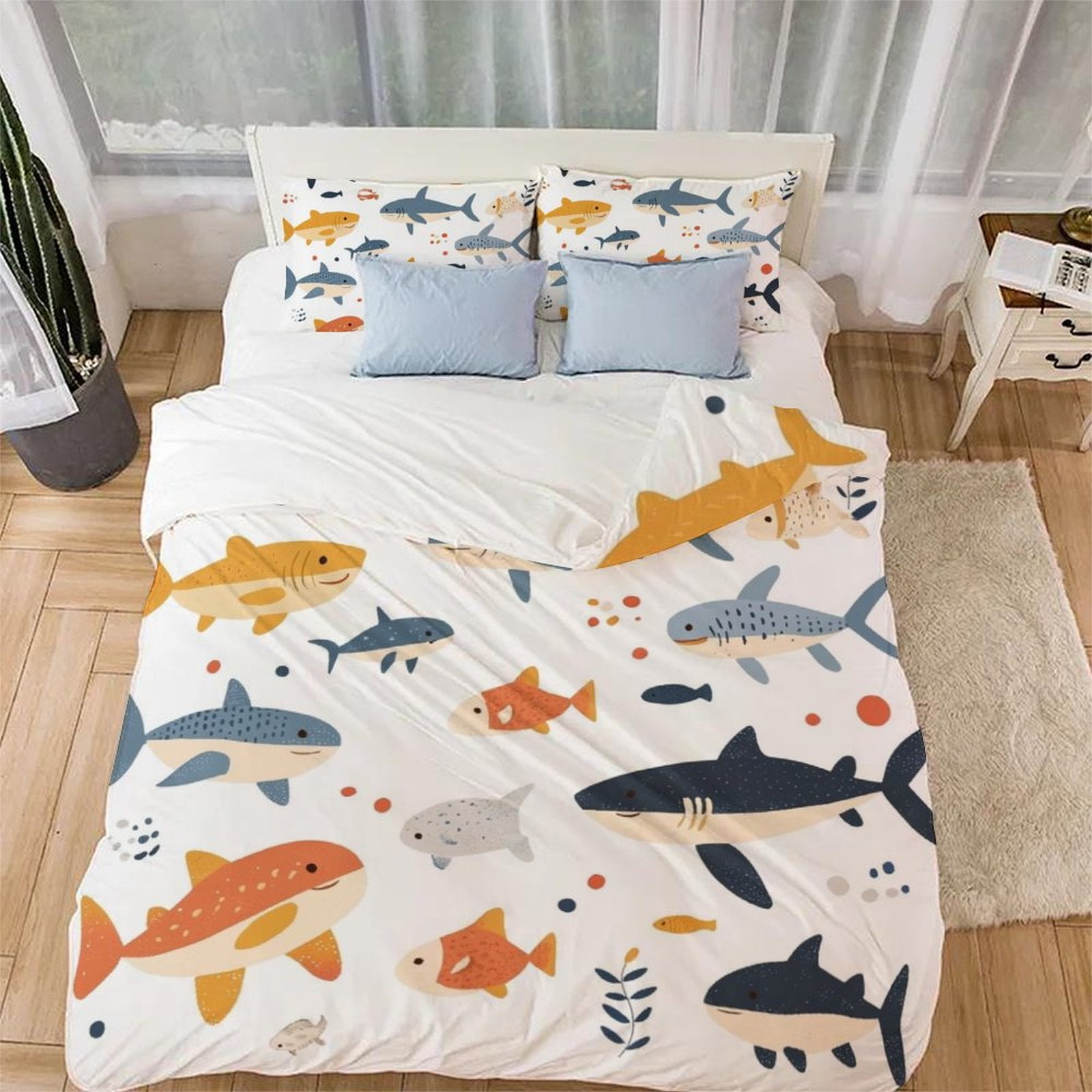Shark Comforter Covers Bedding Set 3D Printed Duvet Cover Quilt Cover ...