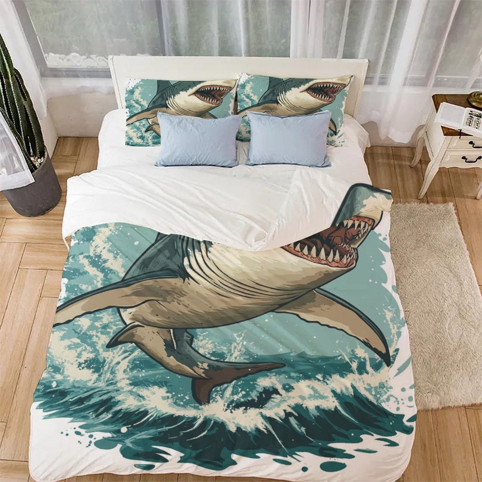 Shark Comforter Covers Bedding Set 3D Printed Duvet Cover Quilt Cover ...