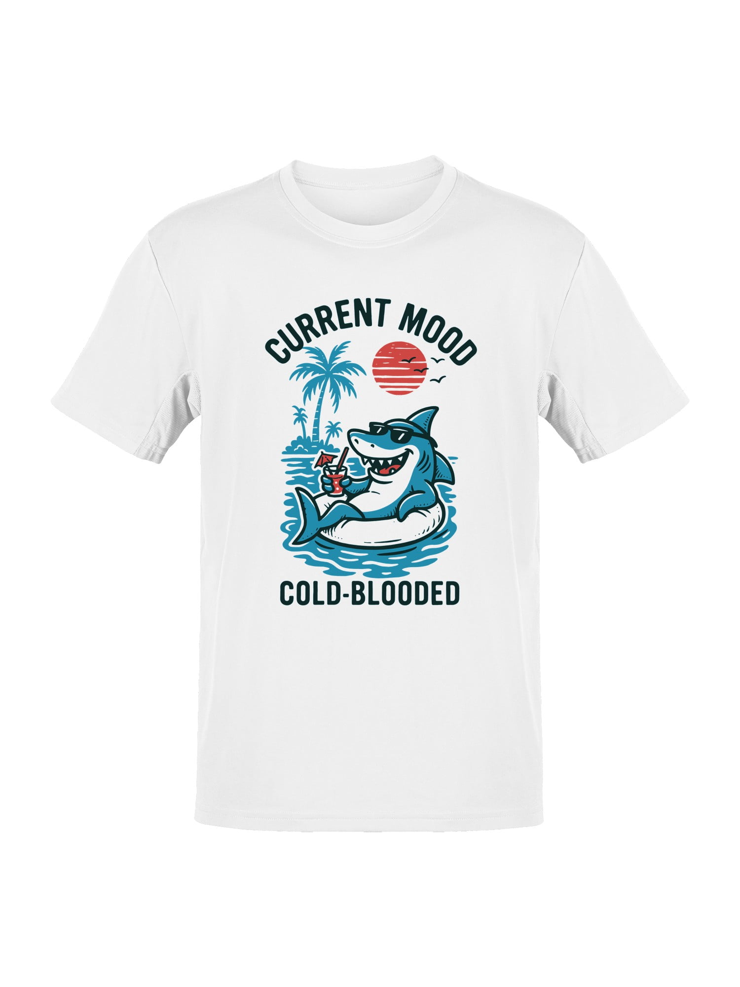 Shark Current Mood Tropical Chill Men's T-shirt - Walmart.com