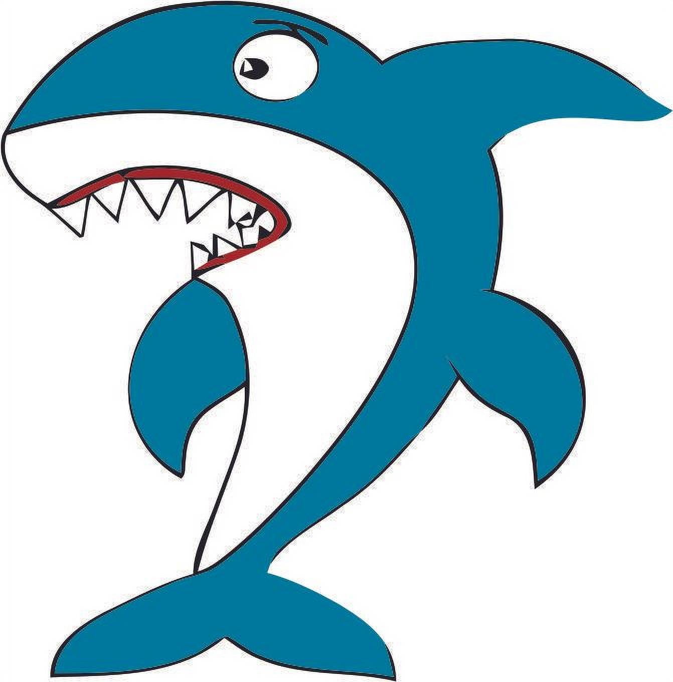Shark Cute Shocked face Children Vinyl Sticker Wall Decal Kids Home ...