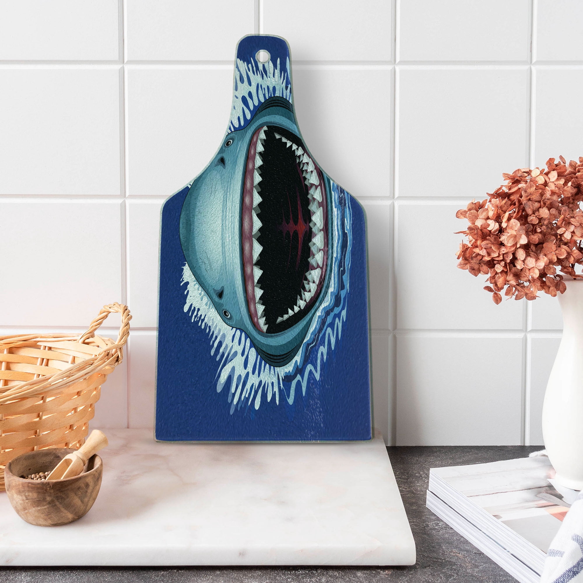 Shark Cutting Board, Attack of Open Mouth Sharp Teeth Sea Danger ...