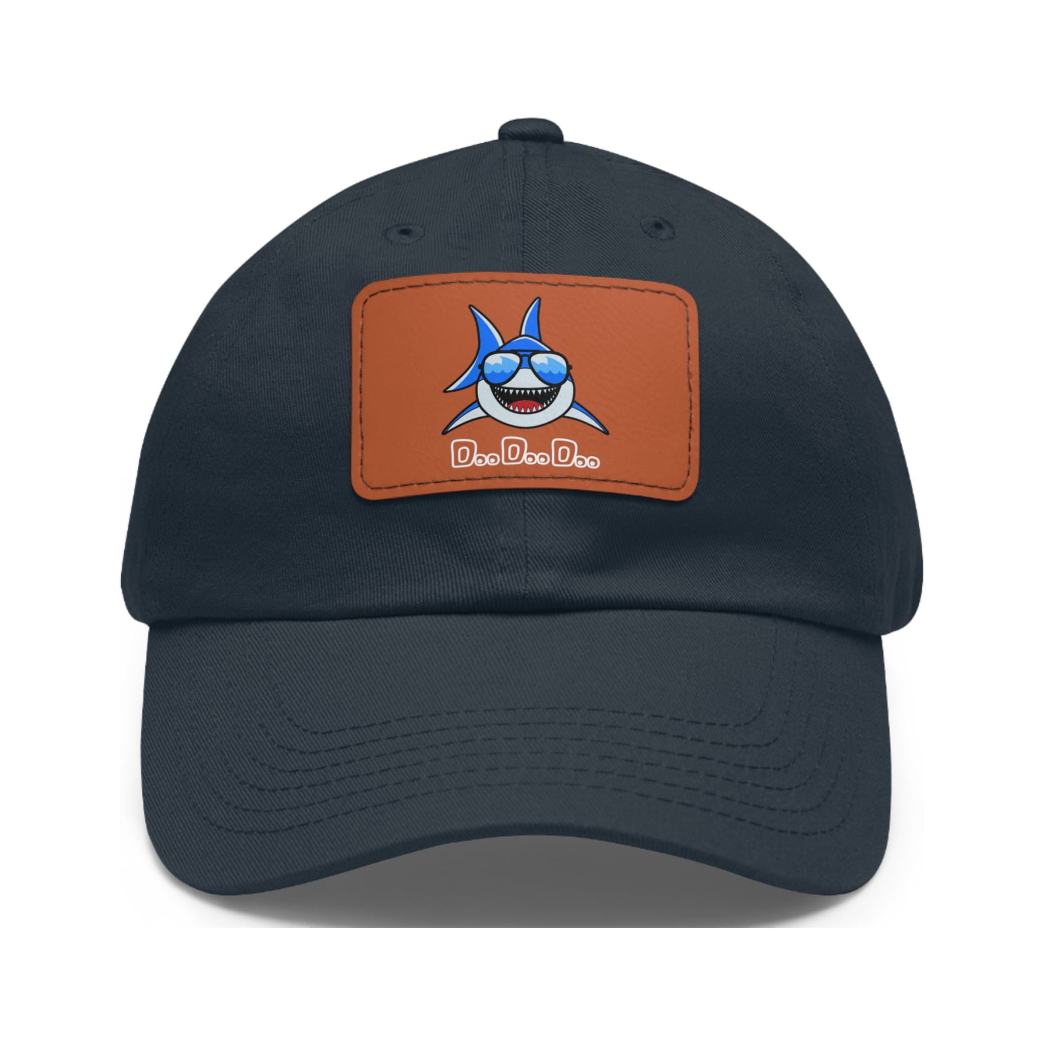 Shark Dad Hat Cap with Leather Patch (Rectangle) DooDoo - Walmart.com